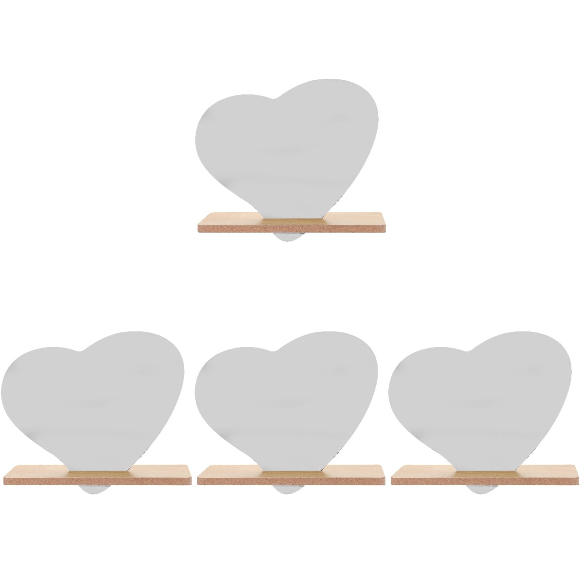 WORGEOUS 4 Sets Irregular Acrylic Makeup Mirror with Base Aesthetic ...