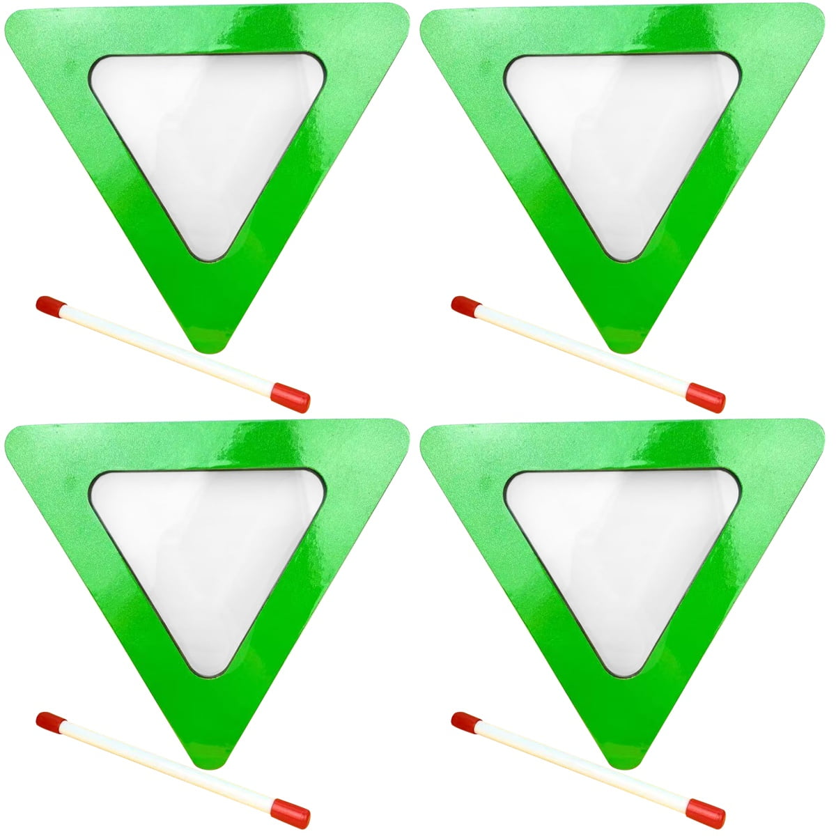 WORGEOUS 4 Sets Kids Triangular Hand Drum Percussion Drum Musical Orff ...