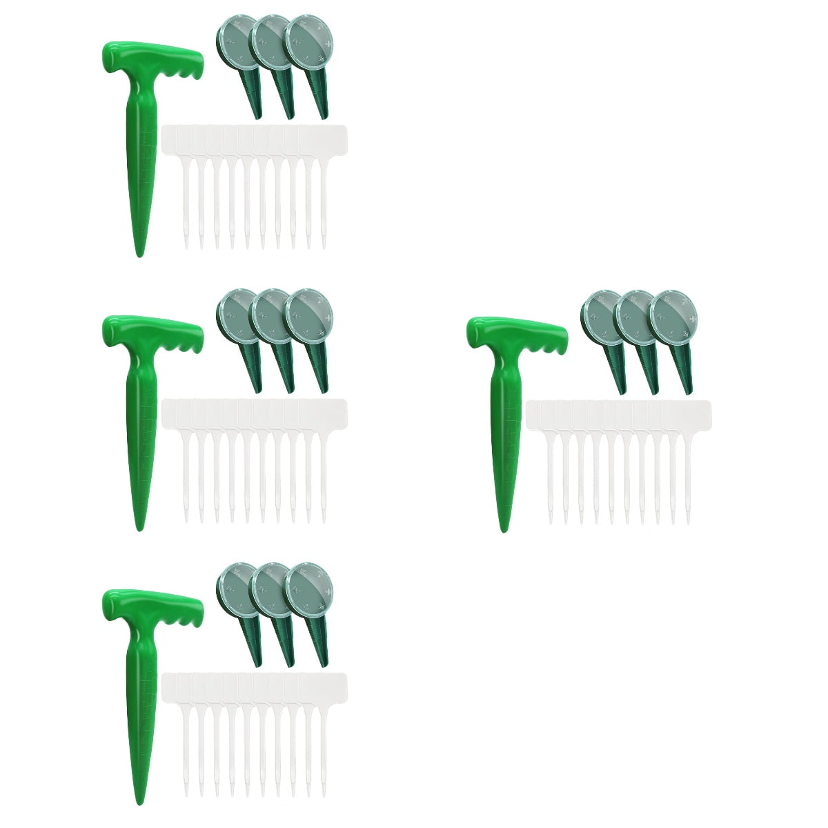 WORGEOUS 4 Sets Mitts Garden Tool Set 17.50X11.00X2.70CM Green ...
