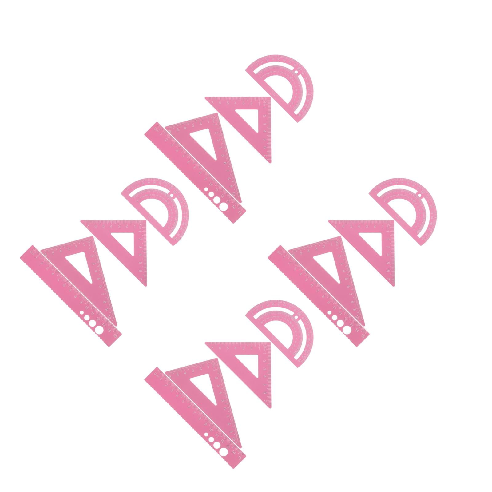 WORGEOUS 4 Sets Pink Architecture Supplies Ruler Quilting Rulers Tools ...