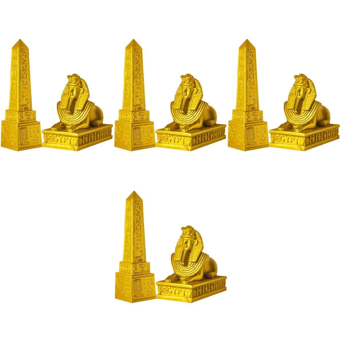WORGEOUS 4 Sets Resin Egyptian Obelisk Egyptian Statue Tabletop Retro ...