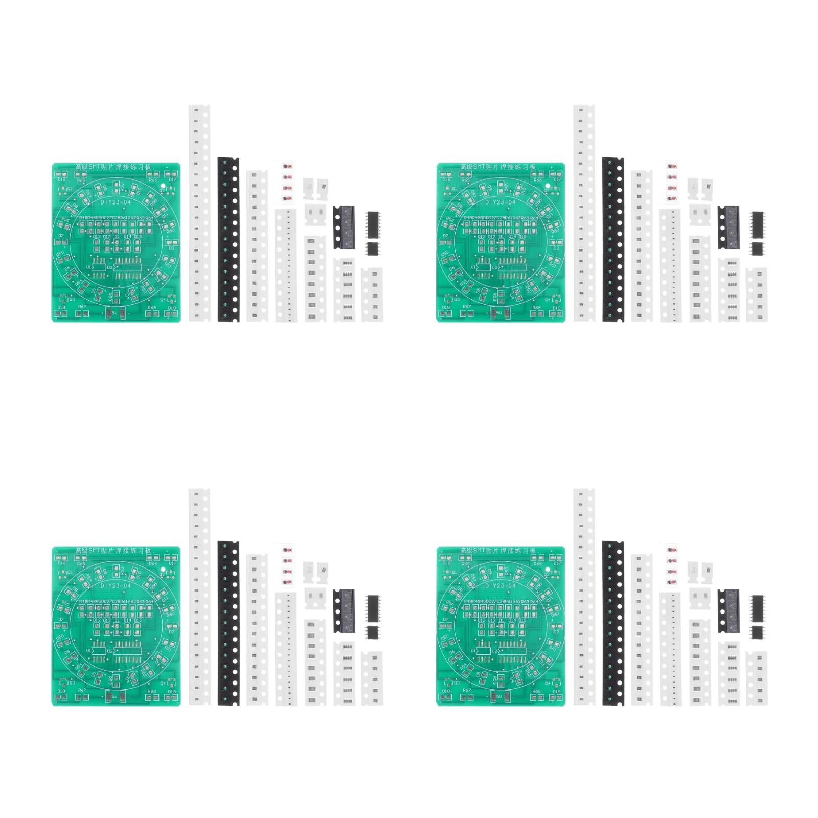 WORGEOUS 4 Sets Soldering Practice Board Flowing Light DIY Electronic ...