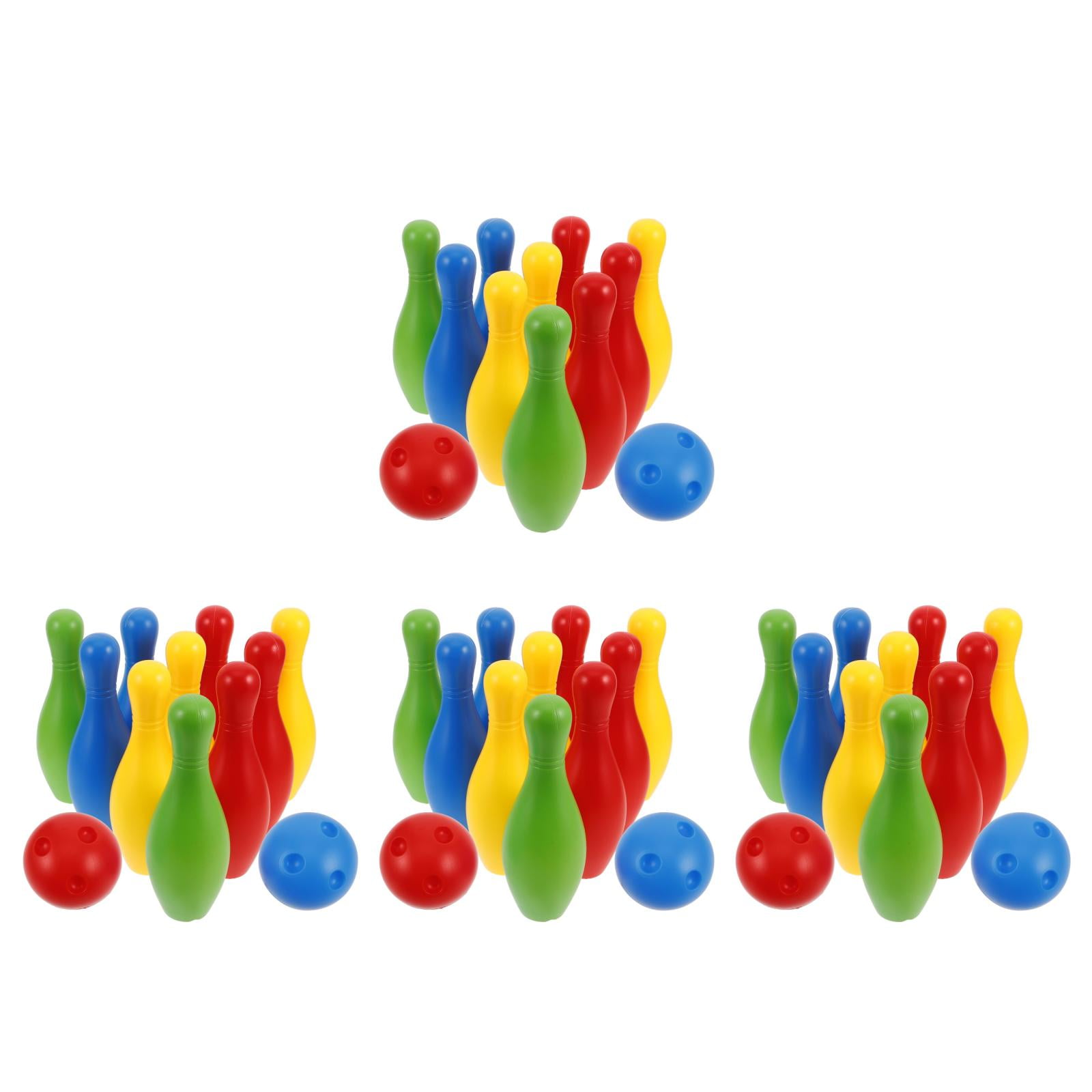 WORGEOUS 4 Sets Toddler Bowling Set Plastic Bowling Pins Balls Indoor ...