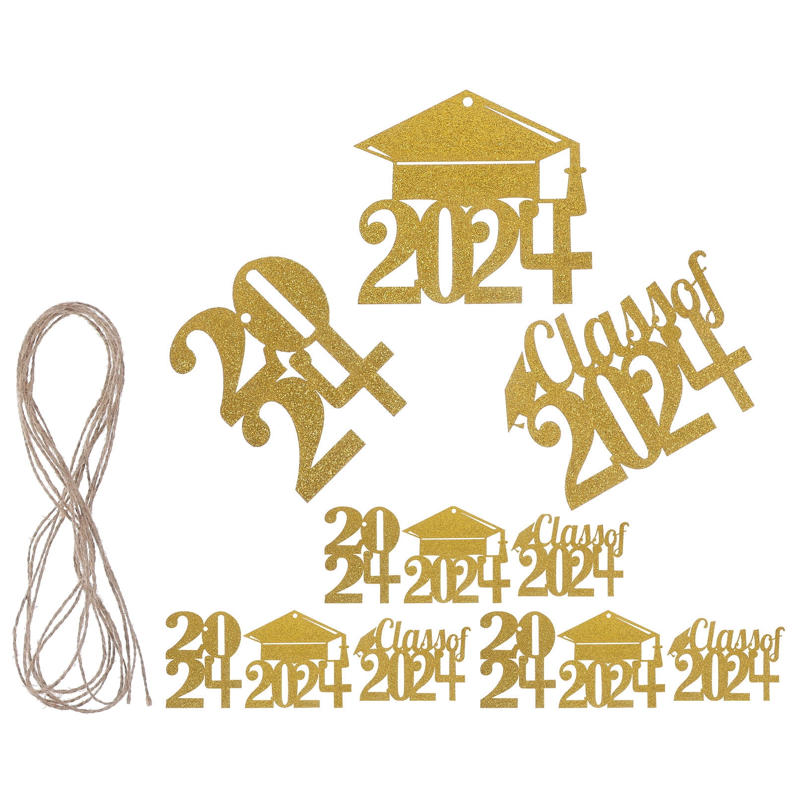 WORGEOUS 4 Sets of 2024 Graduation Cutouts 2024 Graduation Centerpiece ...