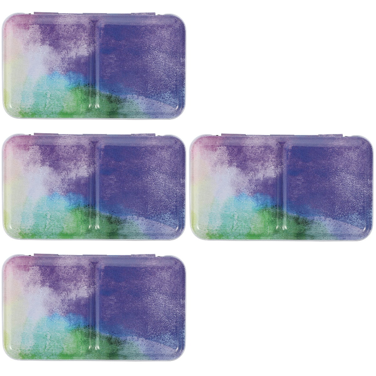 WORGEOUS 4 Sets of Painting Pigment Box Tinplate Pigment Box Art ...