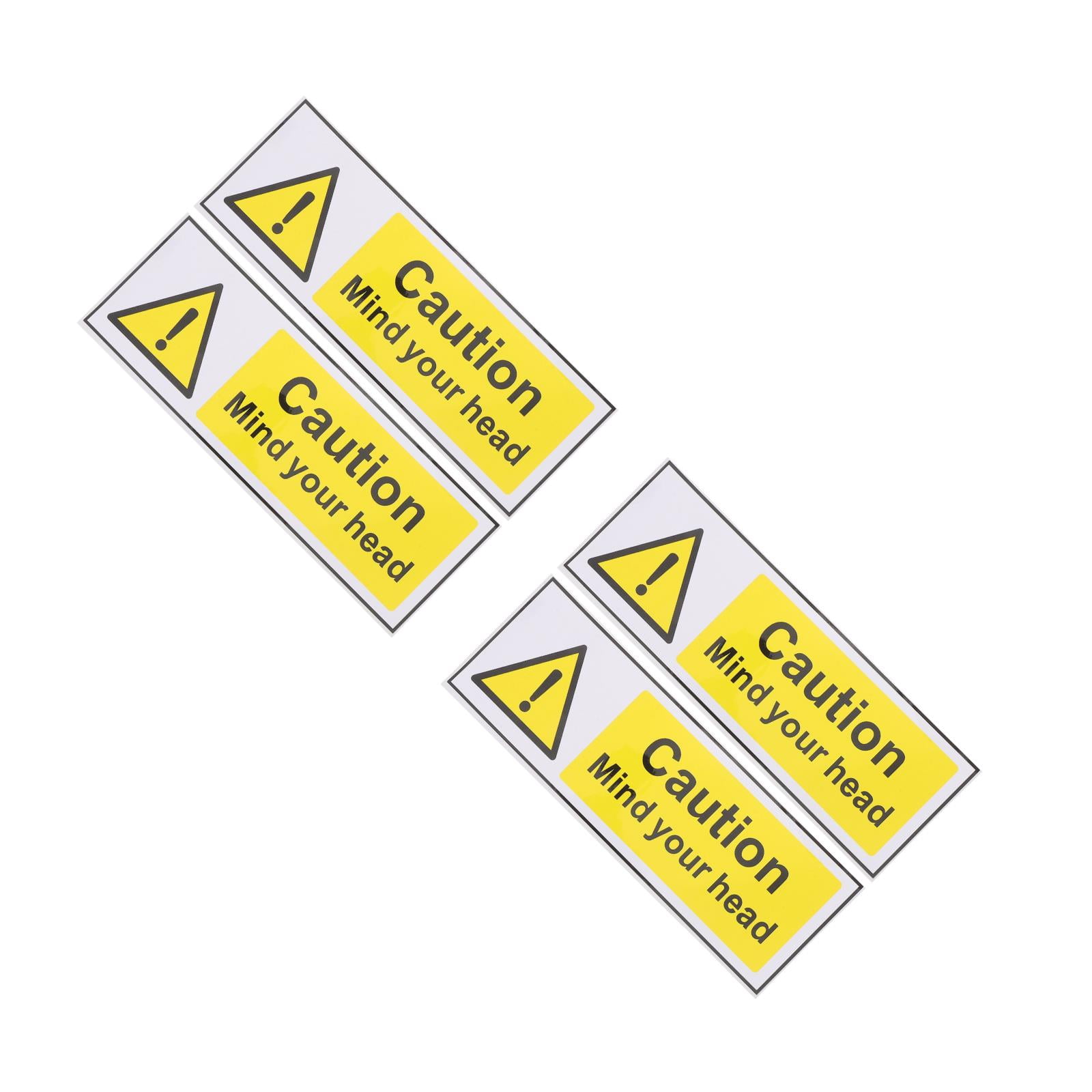 WORGEOUS 4 Sheets Caution Sign Stickers Easy to Apply Warning Labels ...
