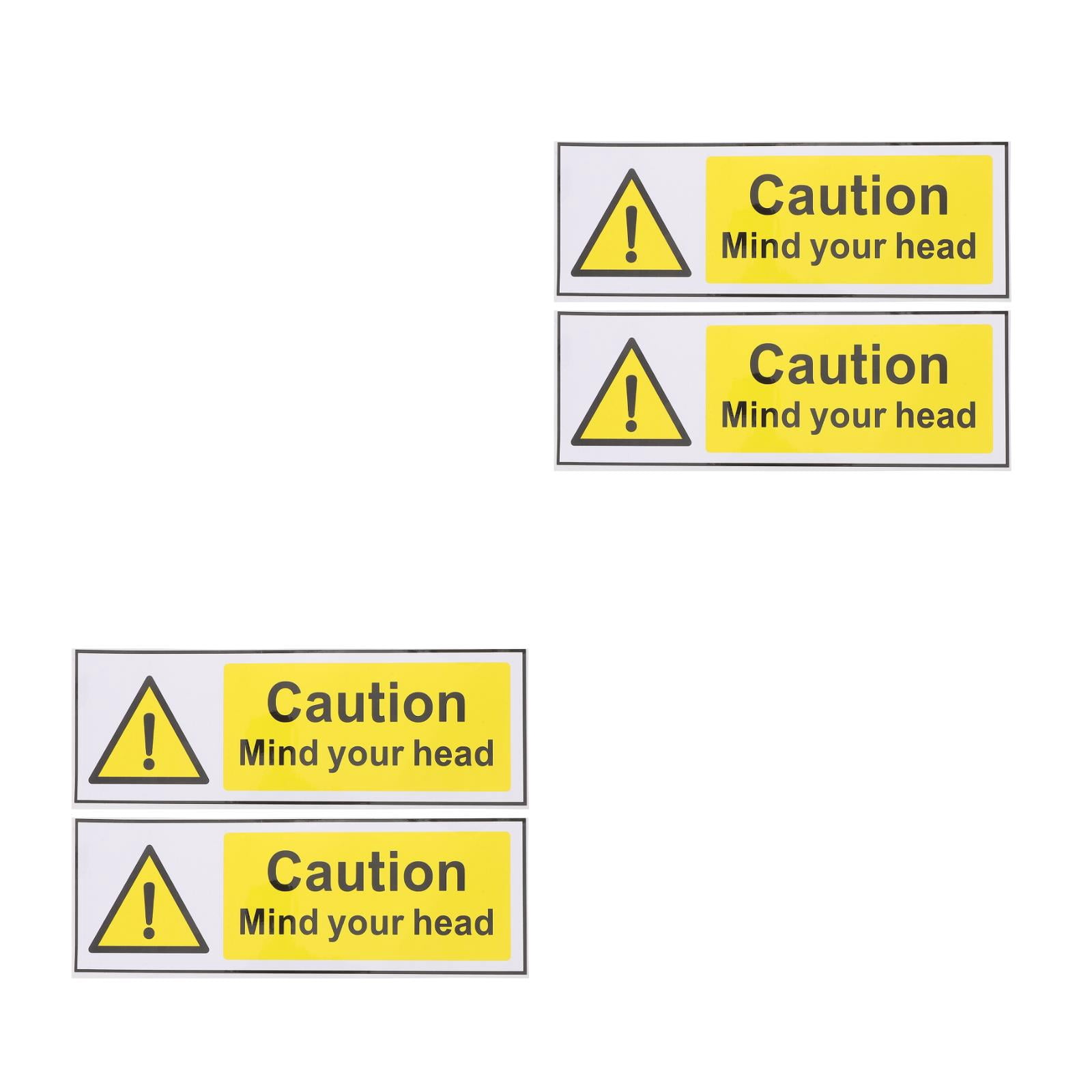 WORGEOUS 4 Sheets Caution Warning Signs Stickers Warning Labels for ...