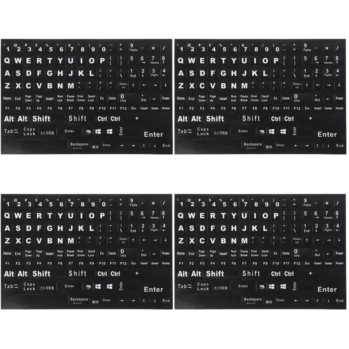 WORGEOUS 4-Pack Universal English Letter Keyboard Stickers, Keyboard ...