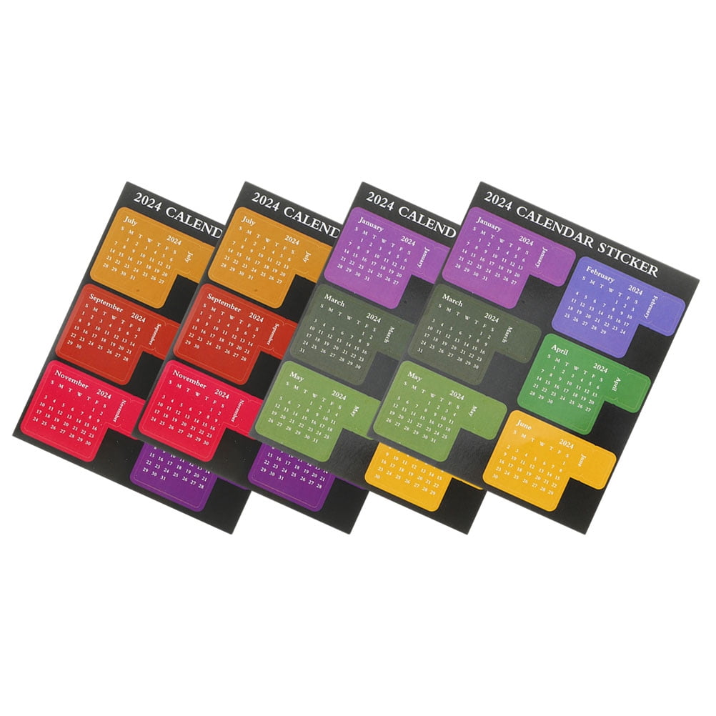 WORGEOUS 4 Sheets Planner Stickers Note Pads Adhesive Pastel Advent ...