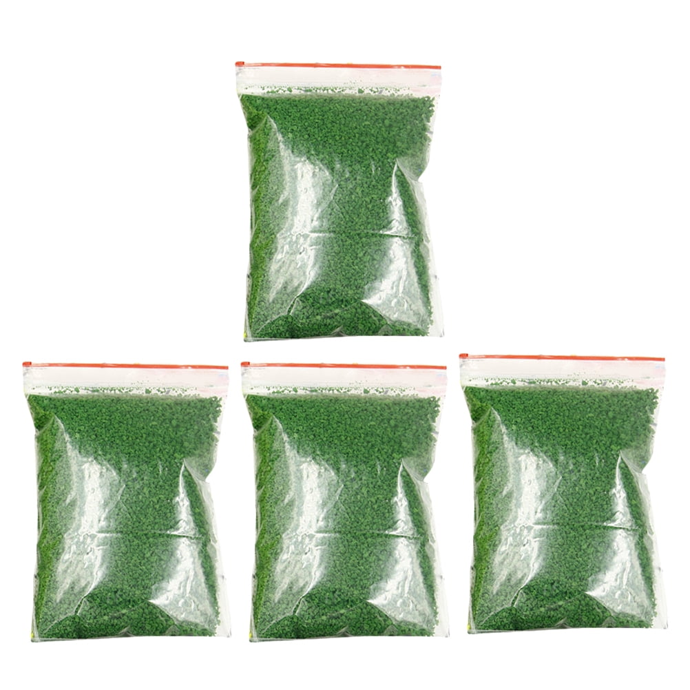 WORGEOUS 4 packs Artificial Grass Powder Static Grass Powder Green Fake ...