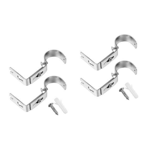 WORGEOUS 4 pcs Adjustable Drapery Rod Bracket Curtain Rod Bracket ...