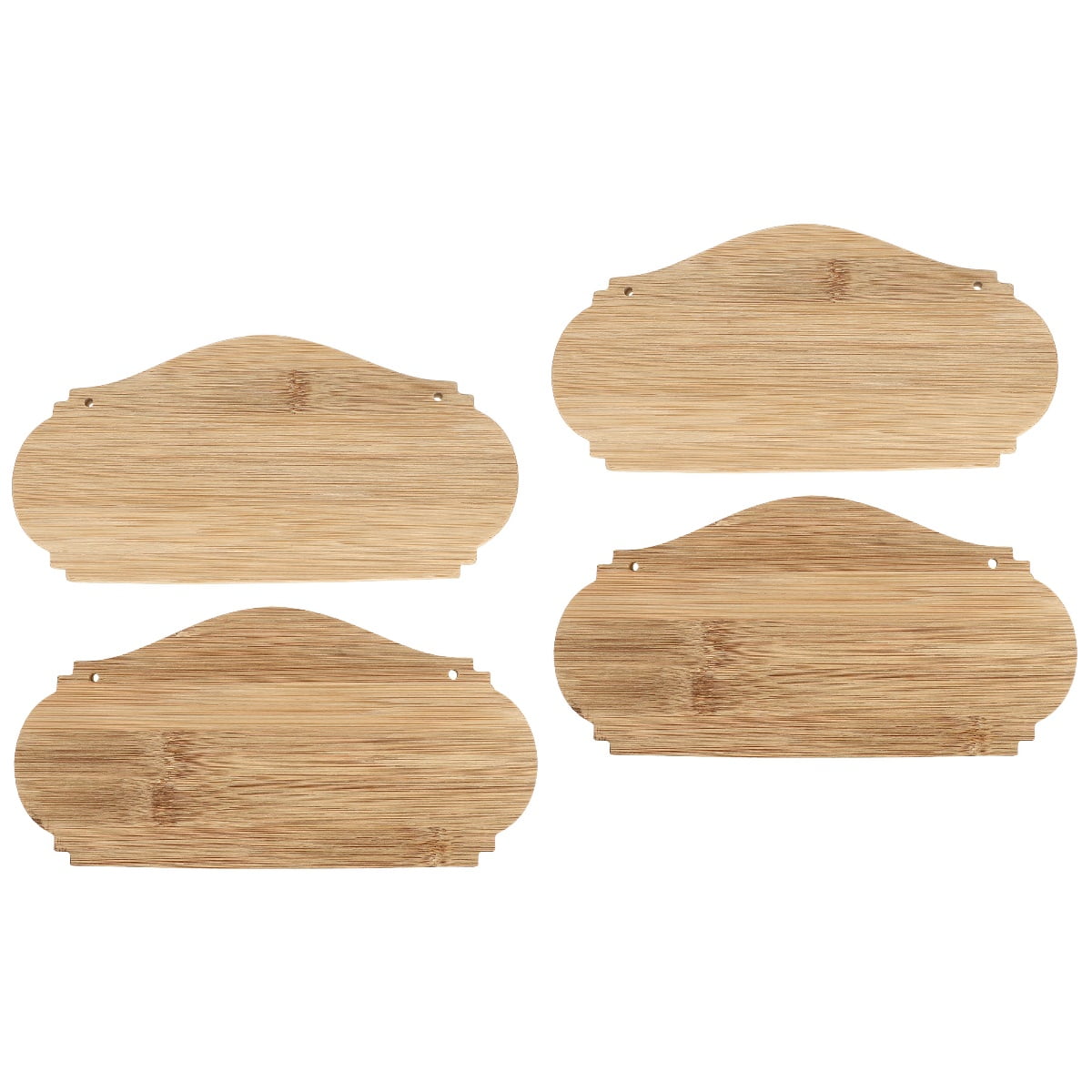 WORGEOUS 4 pcs Blank Bamboo Signs Hanging DIY Door Decoration Sign for ...