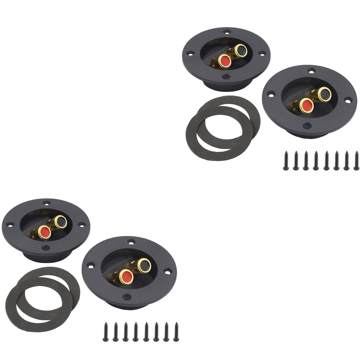 WORGEOUS 4 pcs Car Stereo Speaker Box Terminal Speaker Wire Connector 2 ...