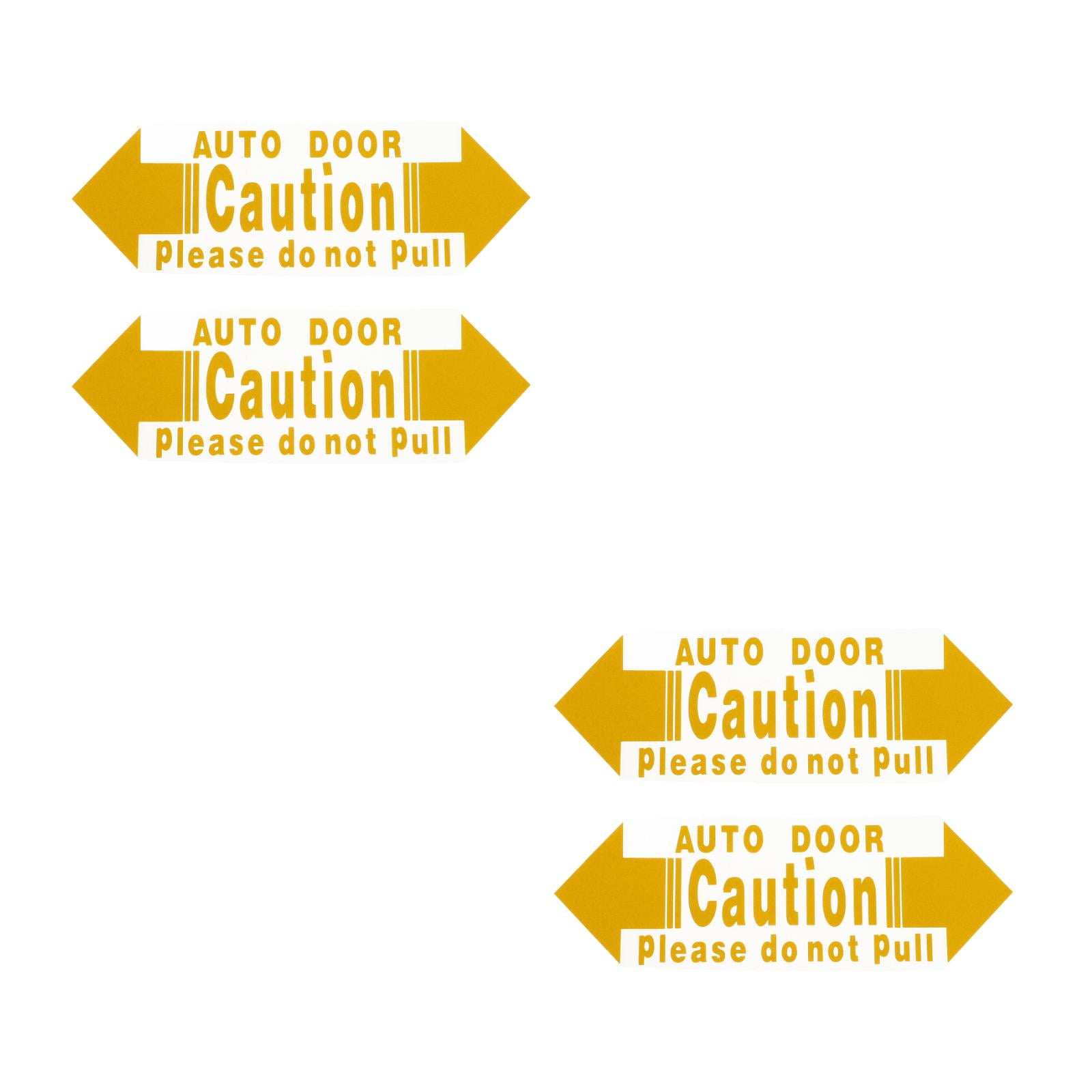 WORGEOUS 4 pcs Caution Automatic Door Stickers Car Door Opening ...
