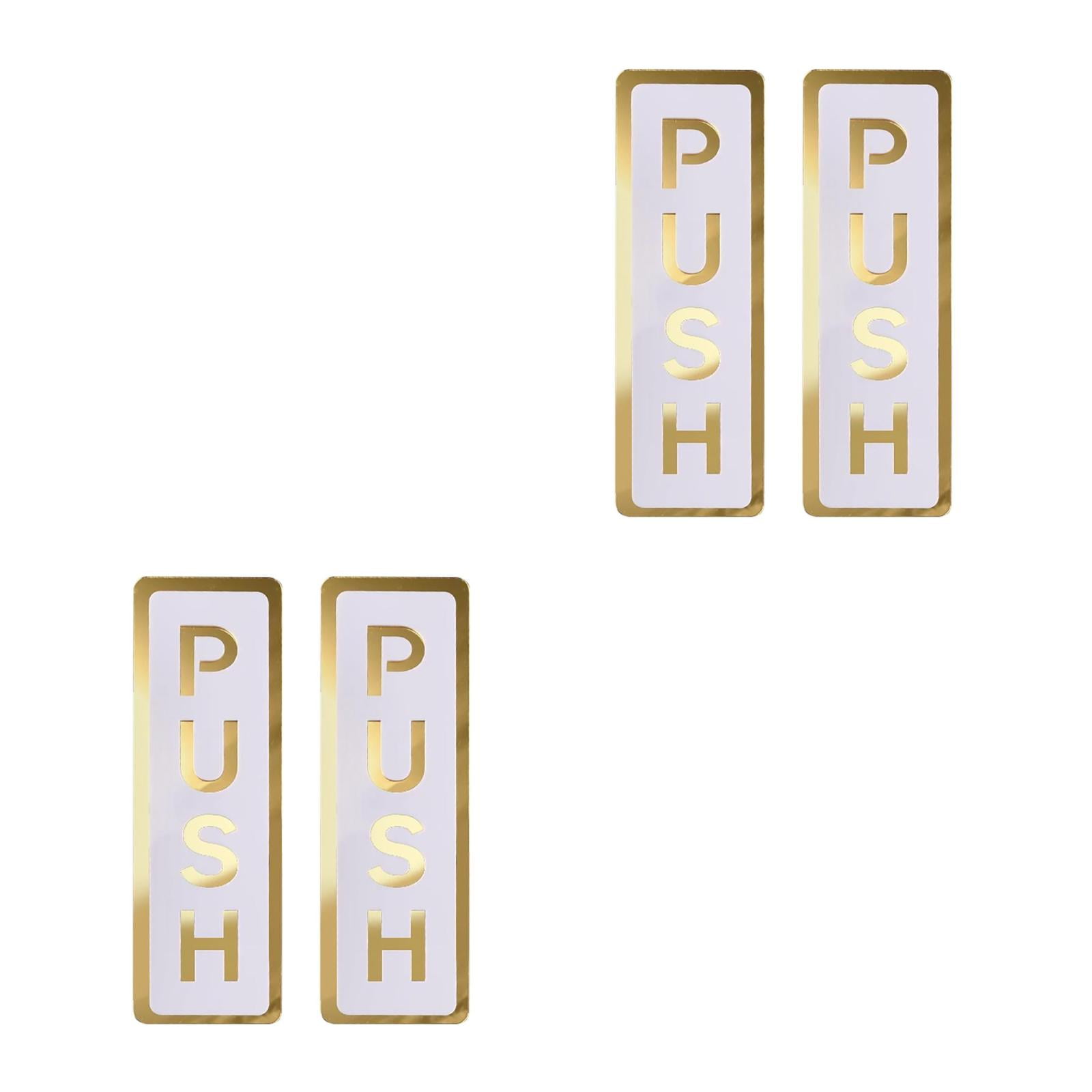 WORGEOUS 4 pcs Double Layer Push Pull Door Sign Door Pull And Push ...