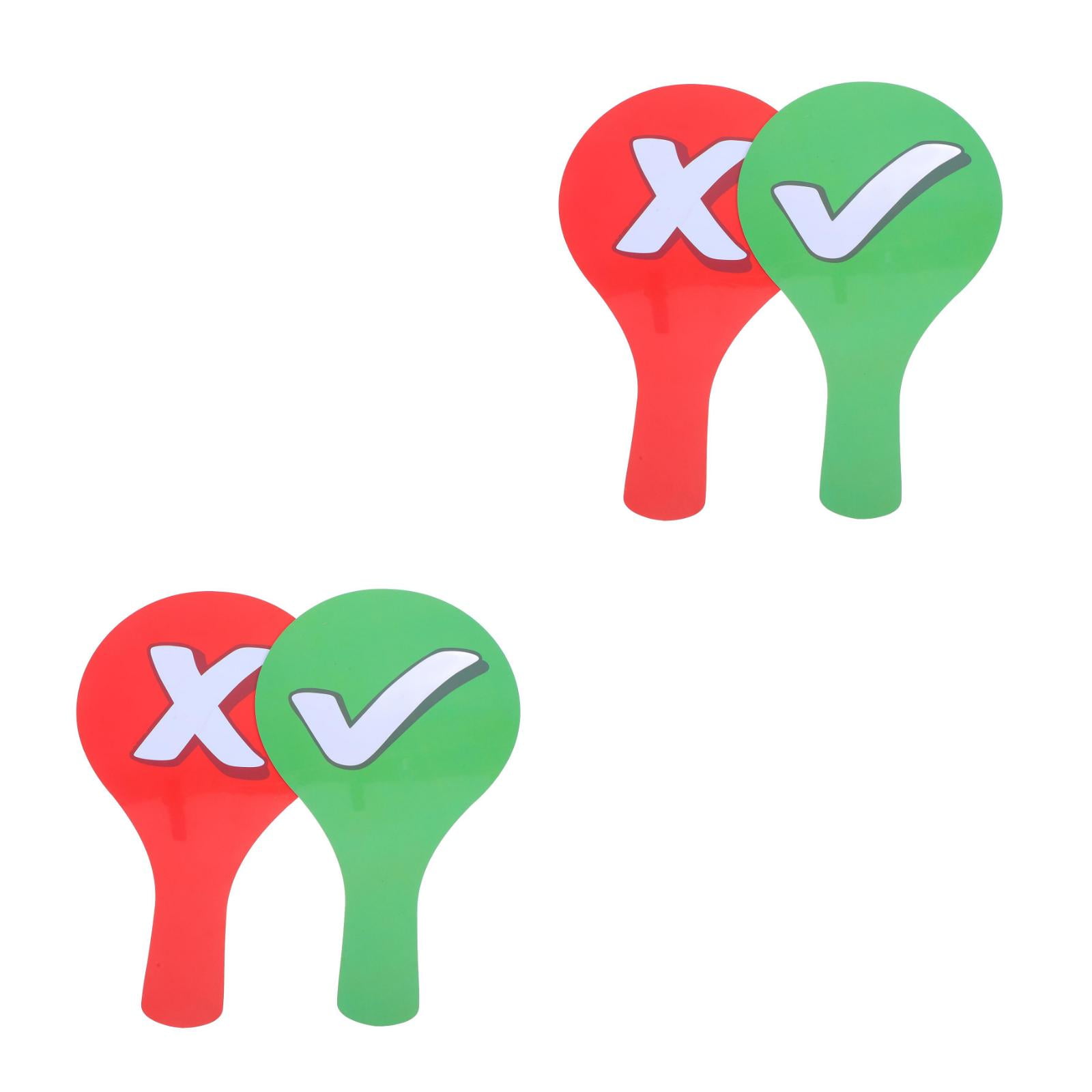 WORGEOUS 4 pcs Double-Sided Voting Paddles Handheld Judging Board ...