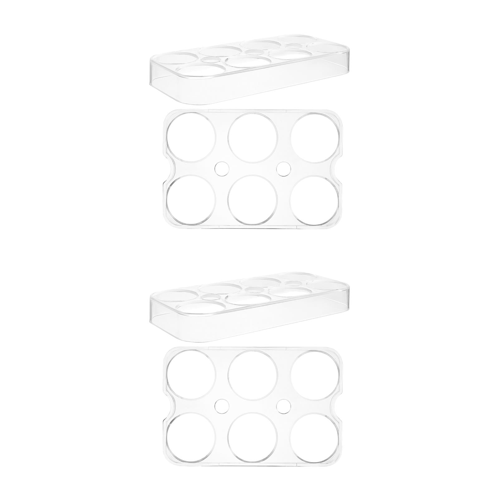 WORGEOUS 4 pcs Egg Holder For Fridge 6 Slot Or 8 Slot Plastic Egg ...