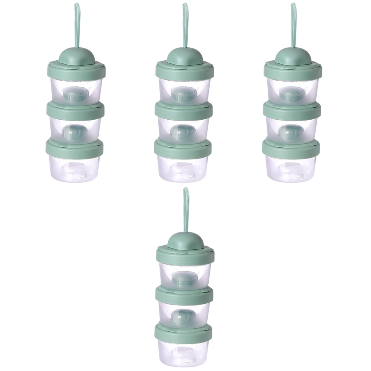 WORGEOUS 4 pcs Food Storage Tank Rice Powder Sealed Milk Powder Grid ...