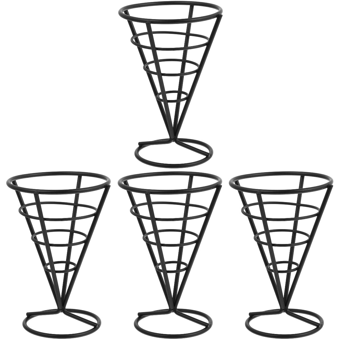 WORGEOUS 4 pcs French Fries Stand Food Frying Basket French Fries Rack ...