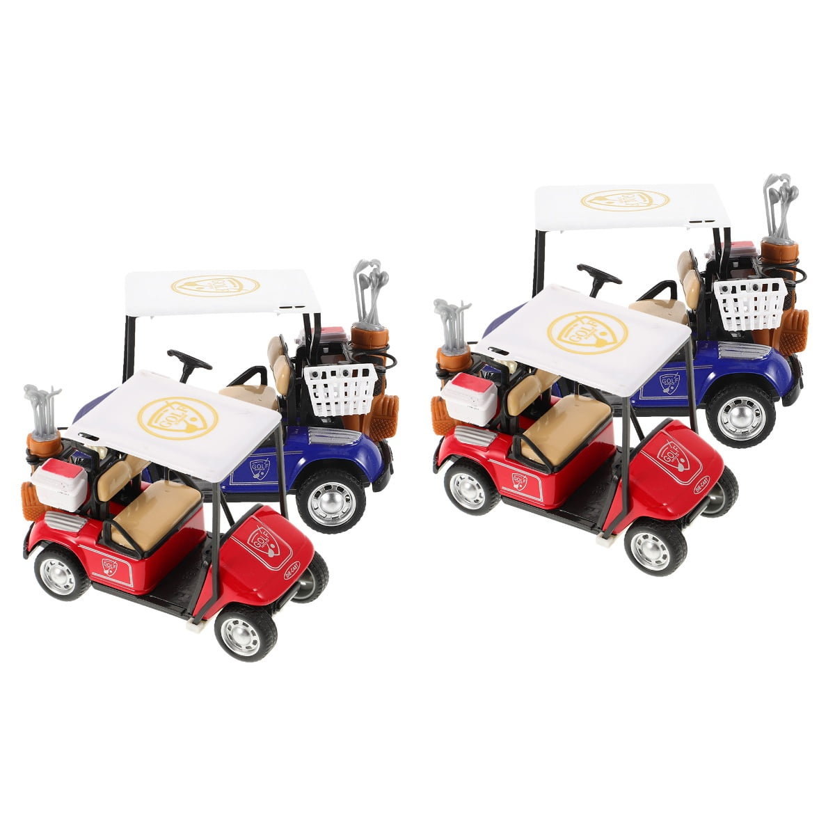 WORGEOUS 4 pcs Golf Cart Statue Decoration Miniature Golf Cart Model ...