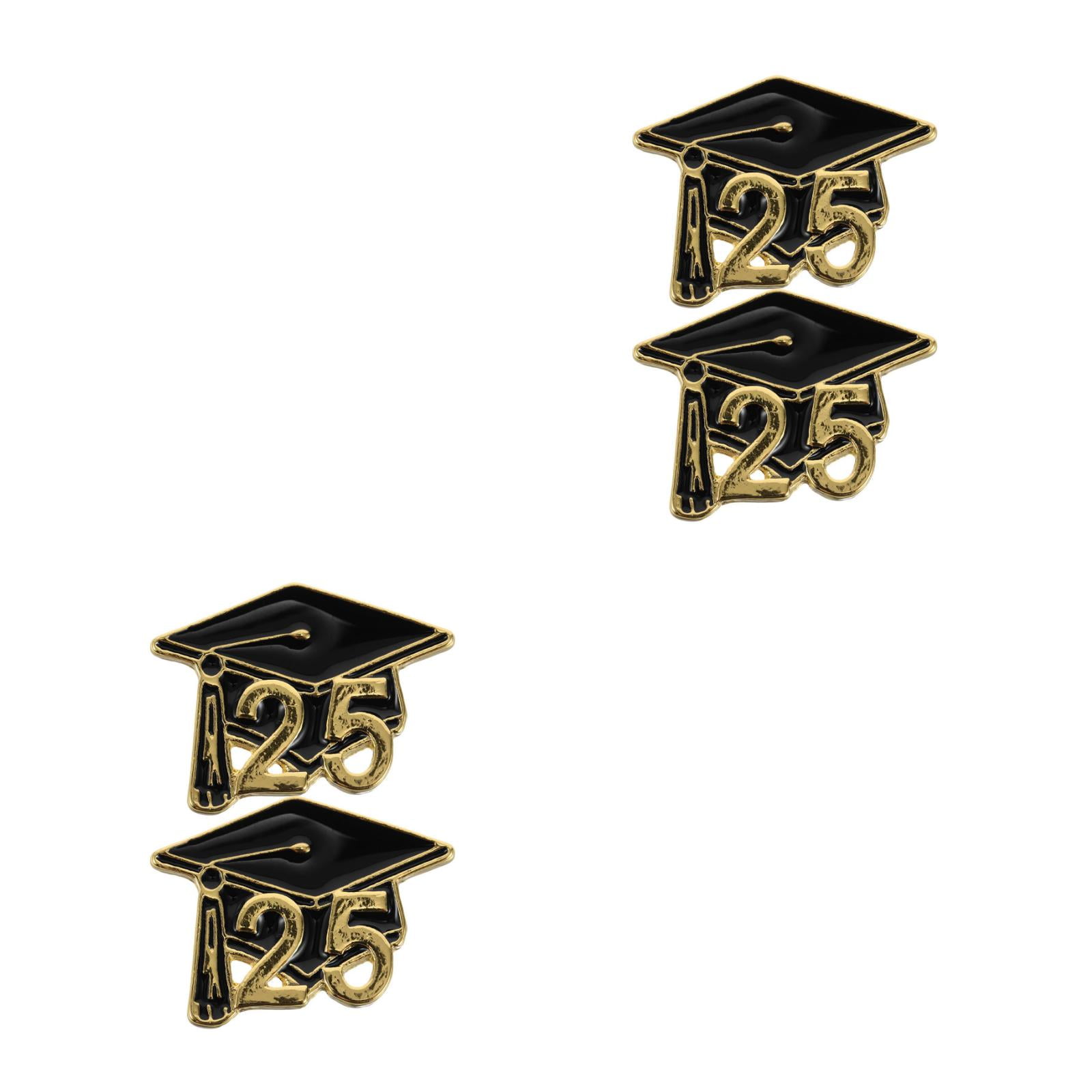 WORGEOUS 4 pcs Graduation Brooches 2025 Grad Cap Lapel Pins Doctoral ...