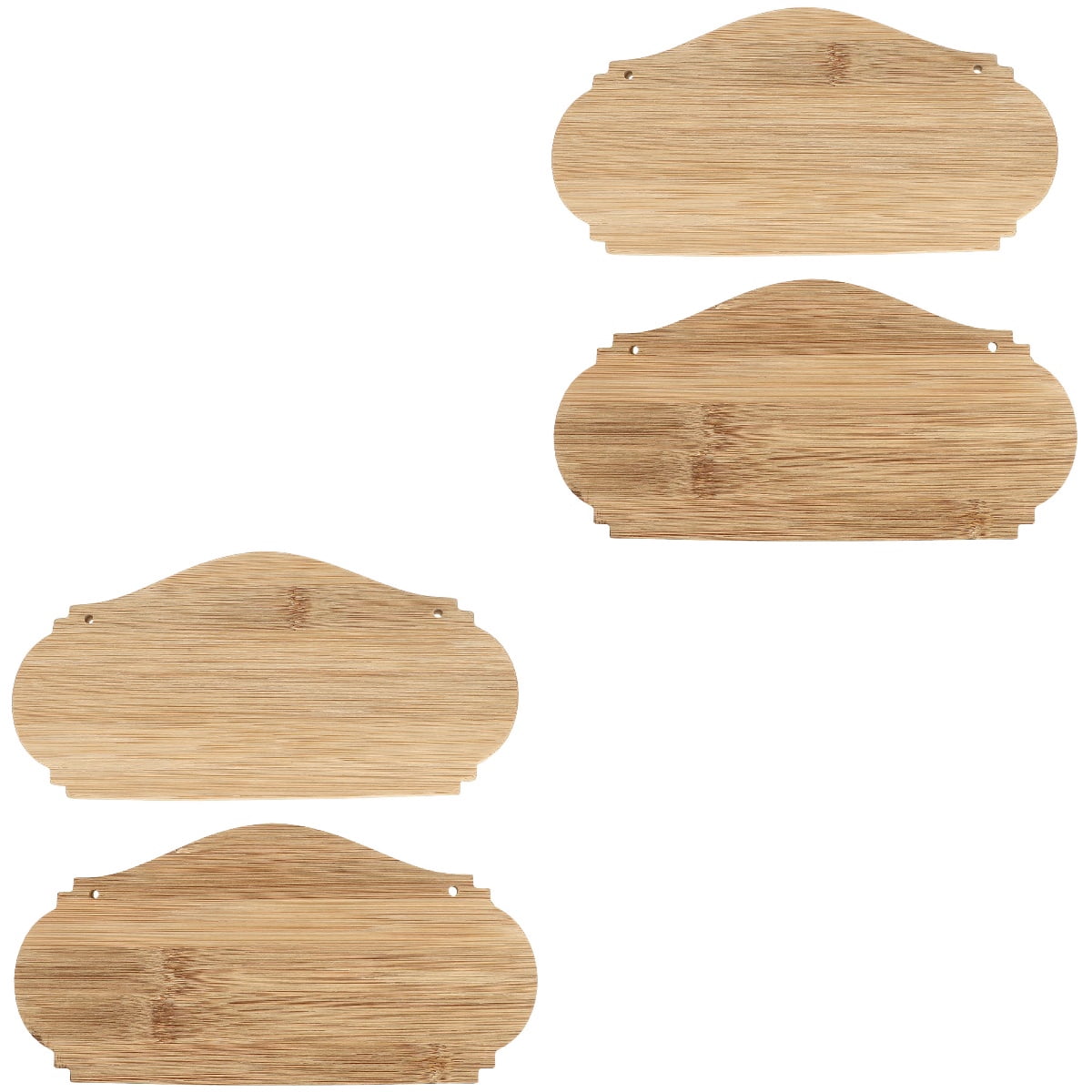 WORGEOUS 4 pcs Hanging Bamboo Signs Decorative DIY Blank Sign for Store ...