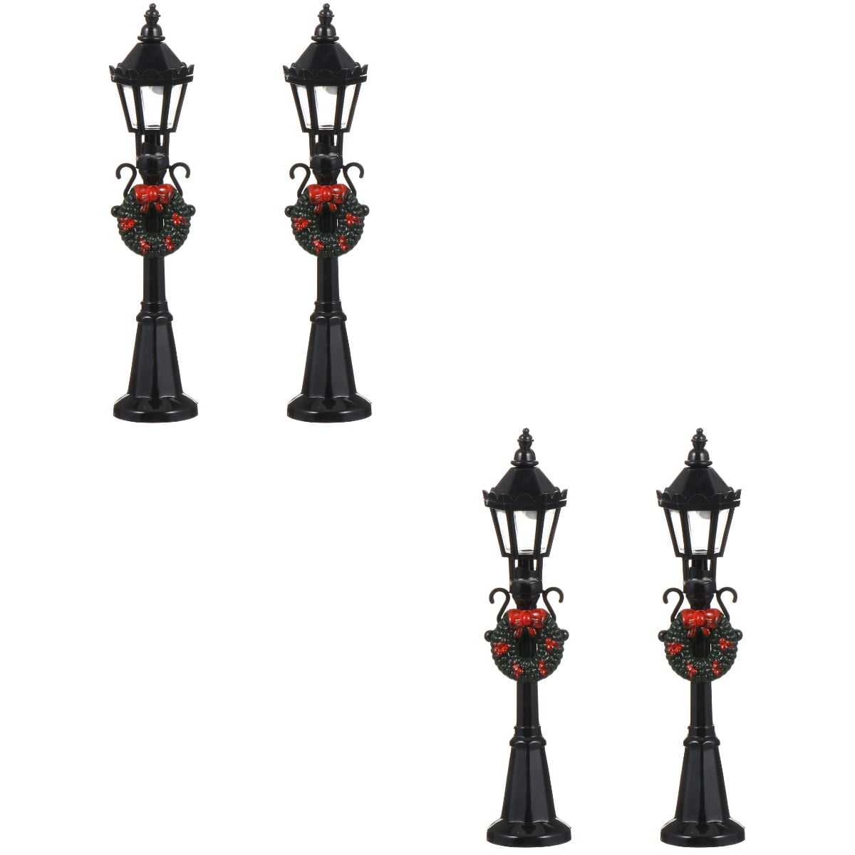 WORGEOUS 4 pcs Mini House Decorative Street Lamp Simulation Lamp Model ...