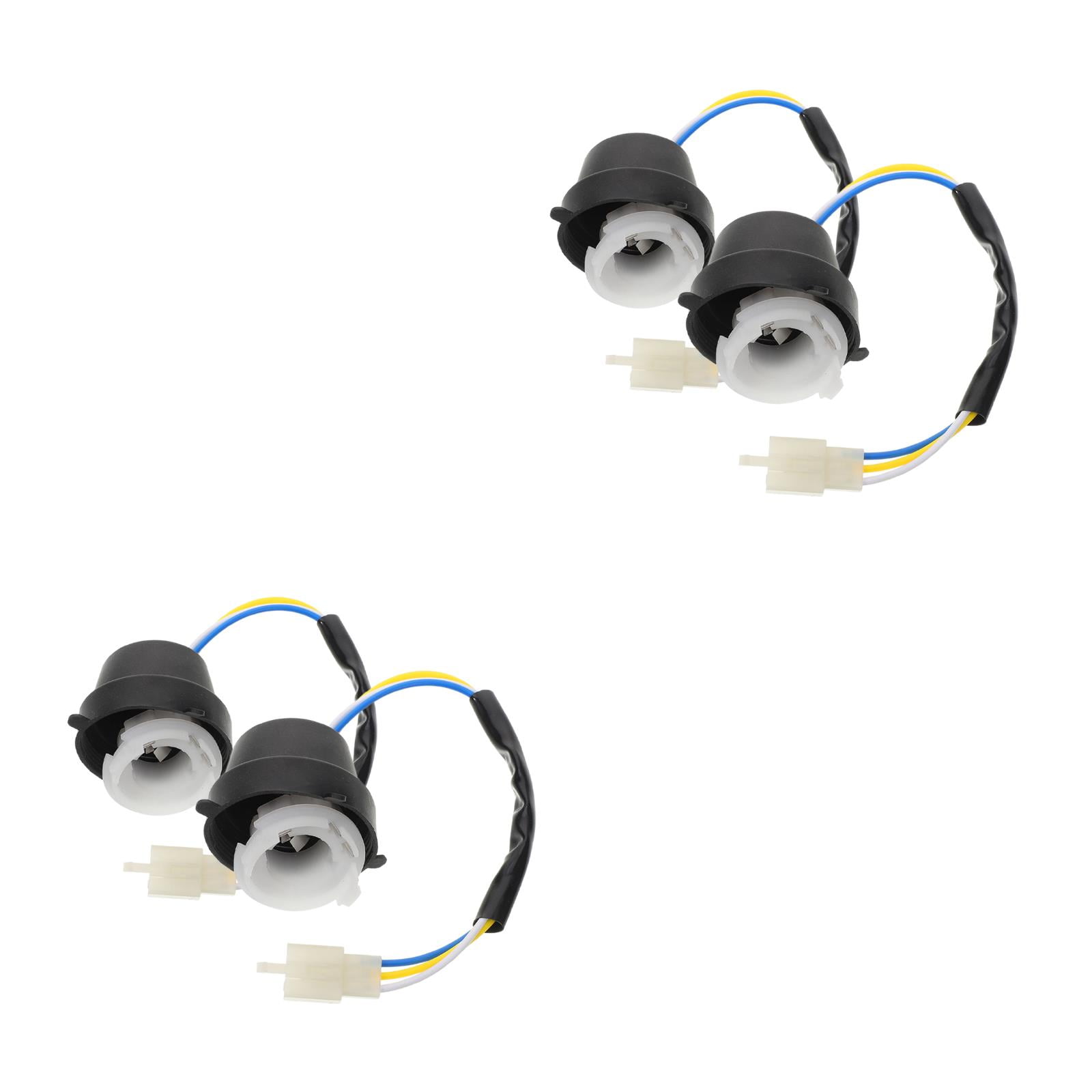 WORGEOUS 4 pcs Motorcycle Pre-Wired Wiring Sockets Light Socket Lamp ...