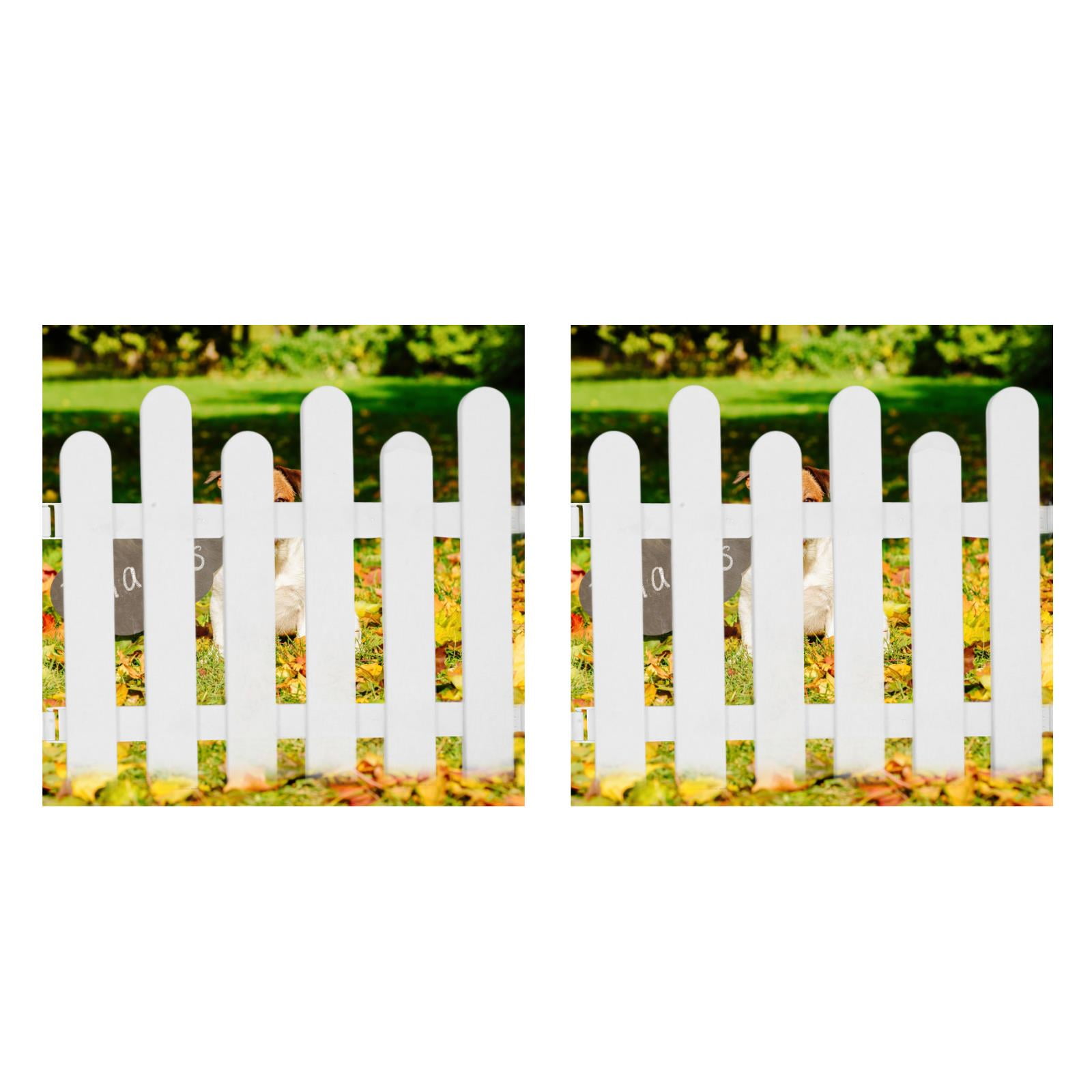 WORGEOUS 4 pcs Plastic Garden Lawn Fence Landscape Fencing Ornamental ...