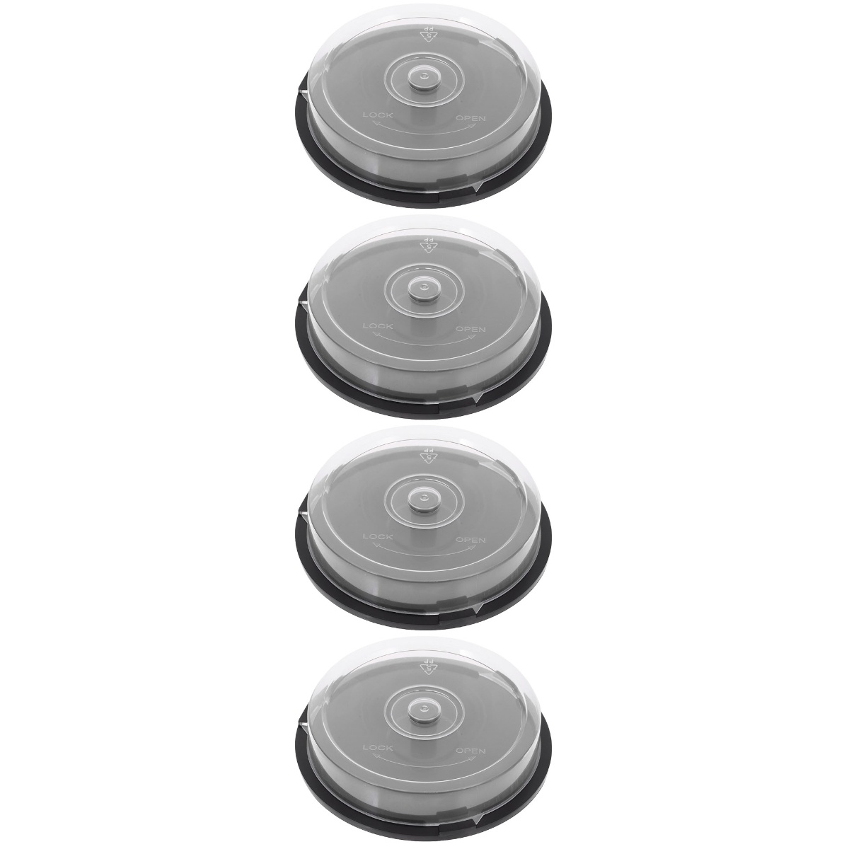 WORGEOUS 4 pcs Plastic Storage Bucket for Dvds Holder Compact Disk ...
