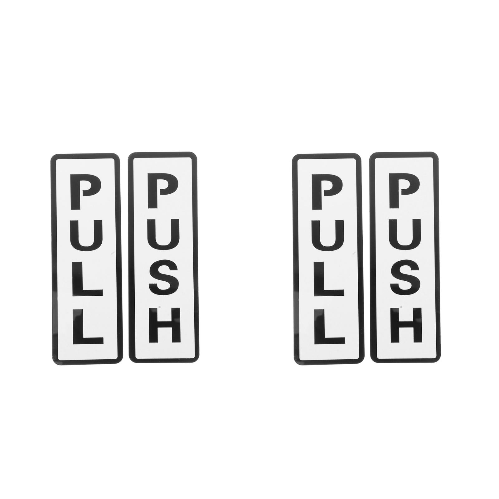 WORGEOUS 4 pcs Push Pull Door Sign Stickers For Office Decor Acrylic ...