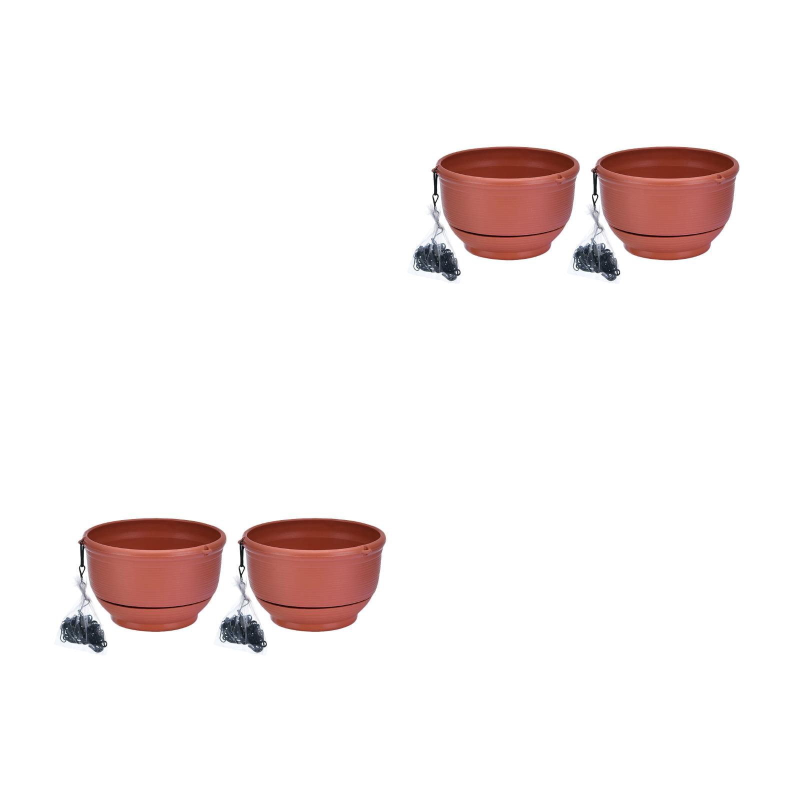 WORGEOUS 4 pcs Self Watering Hanging Planter Garden Flower Pots with ...