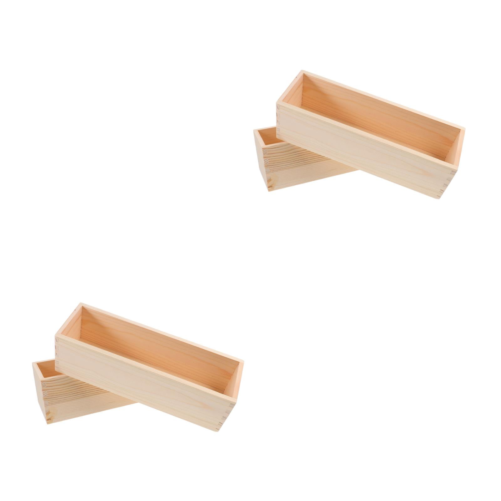 WORGEOUS 4 pcs Soap Molds Wood Diy Wood Bar Soap Molds Handmade Soap ...