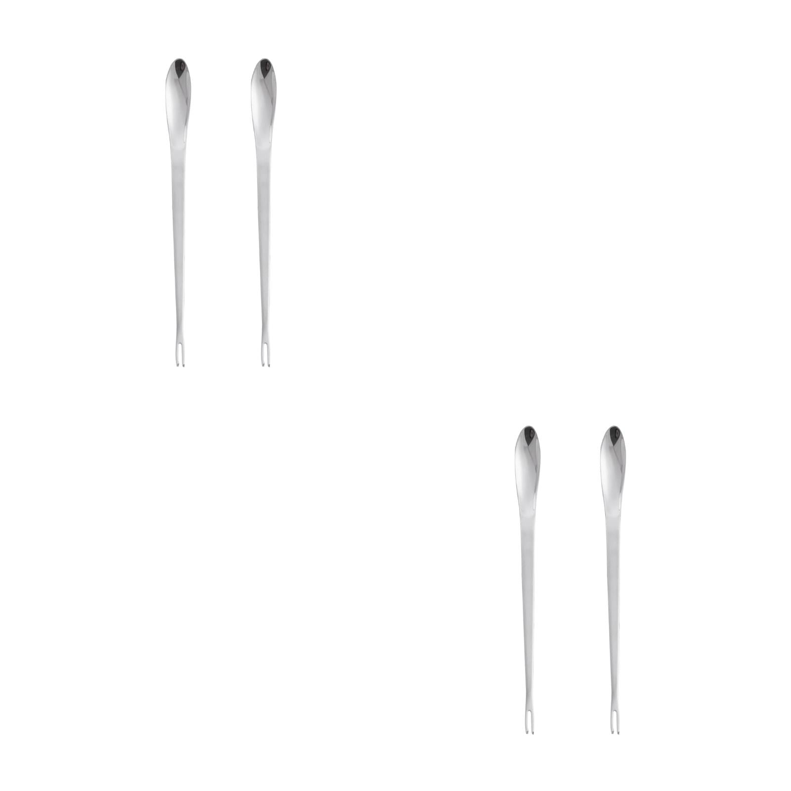 WORGEOUS 4 pcs Stainless Steel Crab Fork Picks Dual Crab Tool Seafood ...