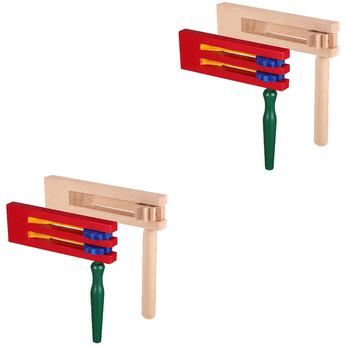 WORGEOUS 4 pcs Traditional Ratchet Wooden Percussion Instrument ...