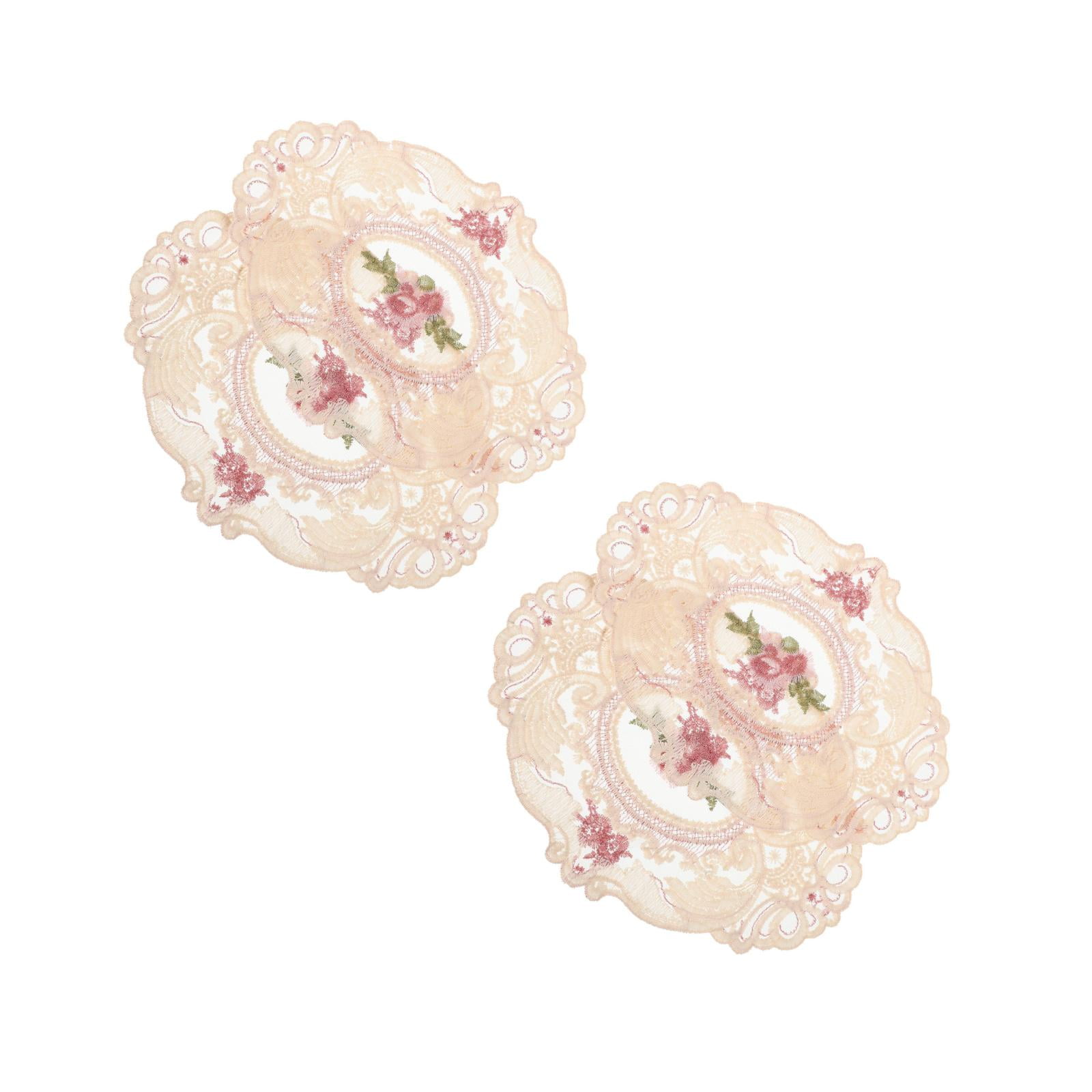WORGEOUS 4 pcs Vintage Lace Doilies Placemats For Table Furniture ...