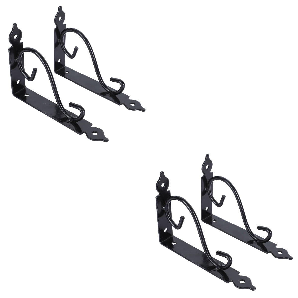 WORGEOUS 4 pcs Wall Mounted Shelf Brackets Heavy Duty Brackets Wall ...