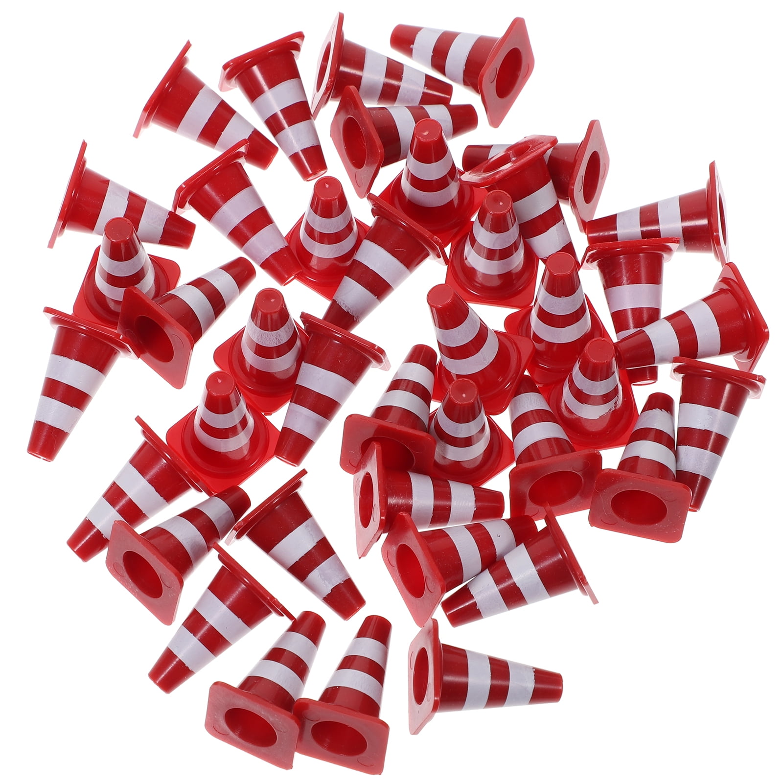 WORGEOUS 40 Pcs Barricade Model Roadblock Traffic Cone Cart Signs for ...