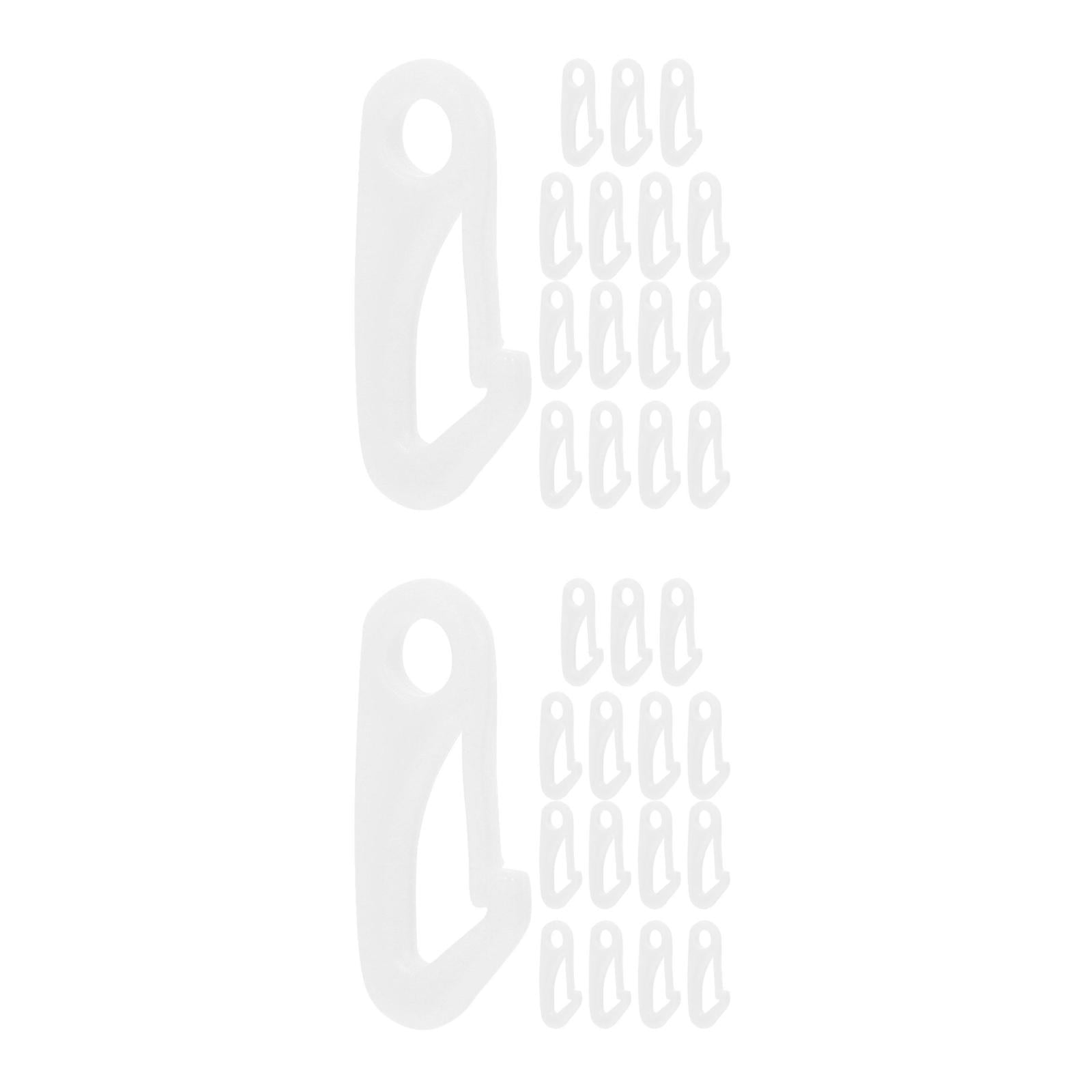 WORGEOUS 40 Pcs Heavy Duty Flag Pole Snap Hooks Plastic Flag Clips For ...
