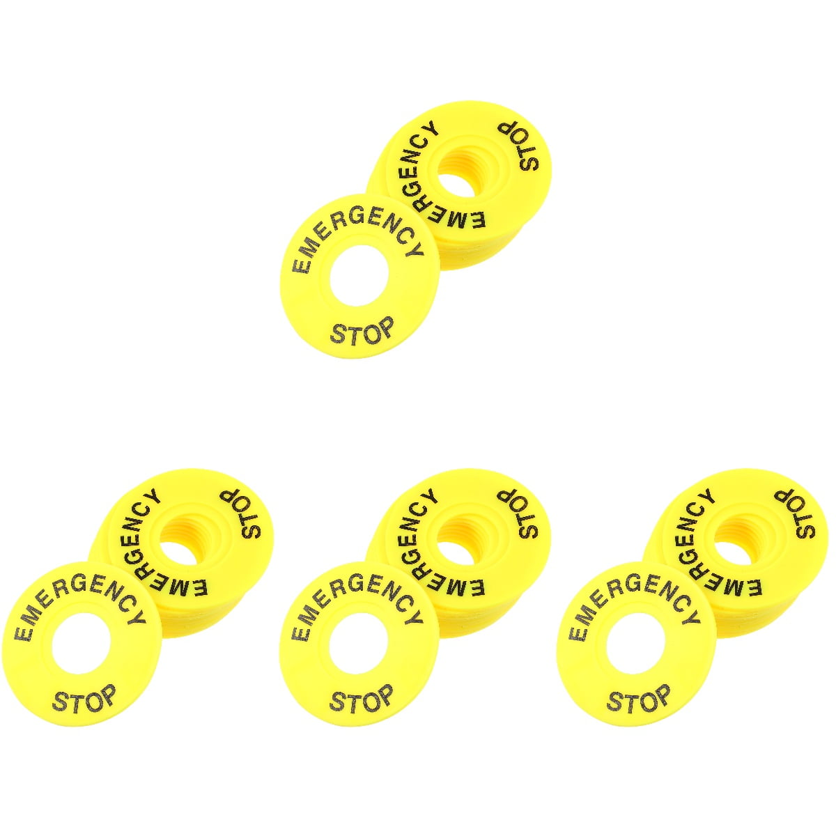WORGEOUS 40 Pcs Push Button Emergency Stop Sign Emergency Stop Ring ...