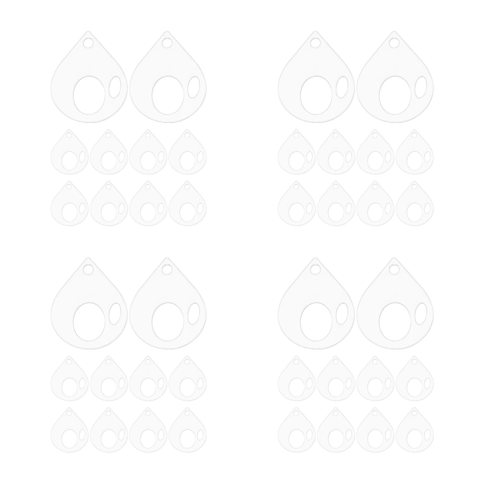 WORGEOUS 40 pcs Clear Acrylic Thread Drops Bobbin Teardrop Sewing ...