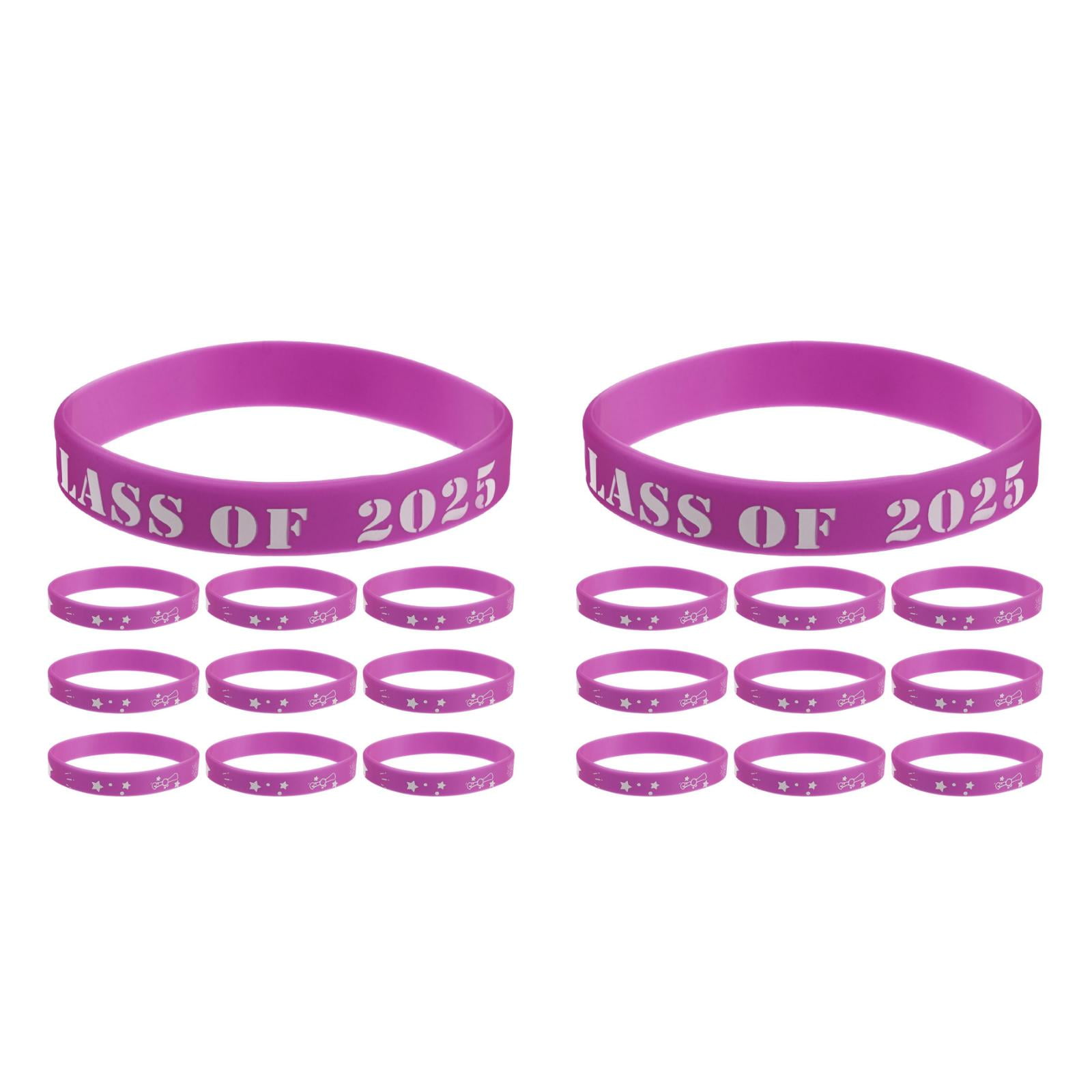 WORGEOUS 40 pcs Graduation Silicone Wristbands 2025 Graduation ...