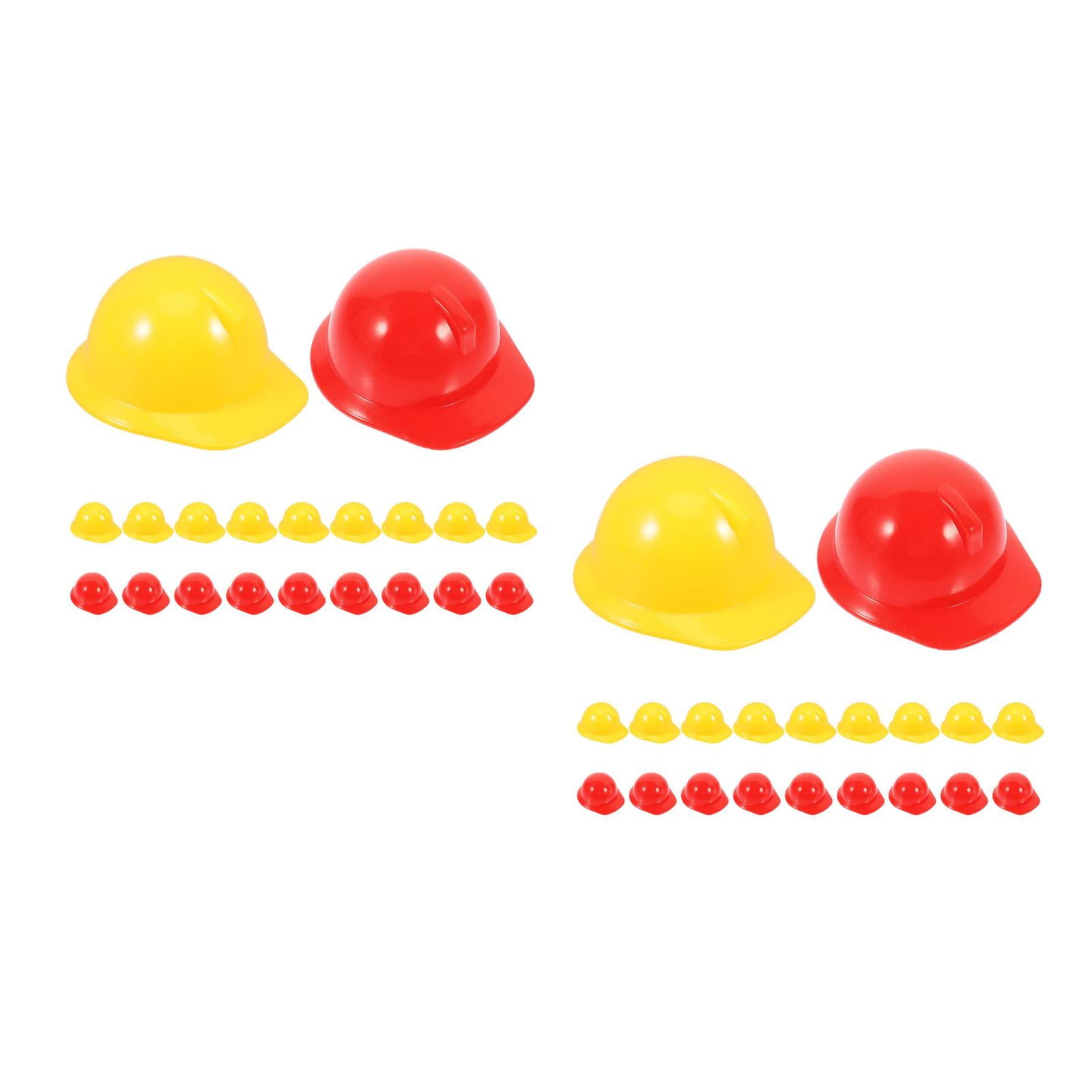 WORGEOUS 40 pcs Mini Construction Hard Hats For Kids Toys Tiny Safety ...