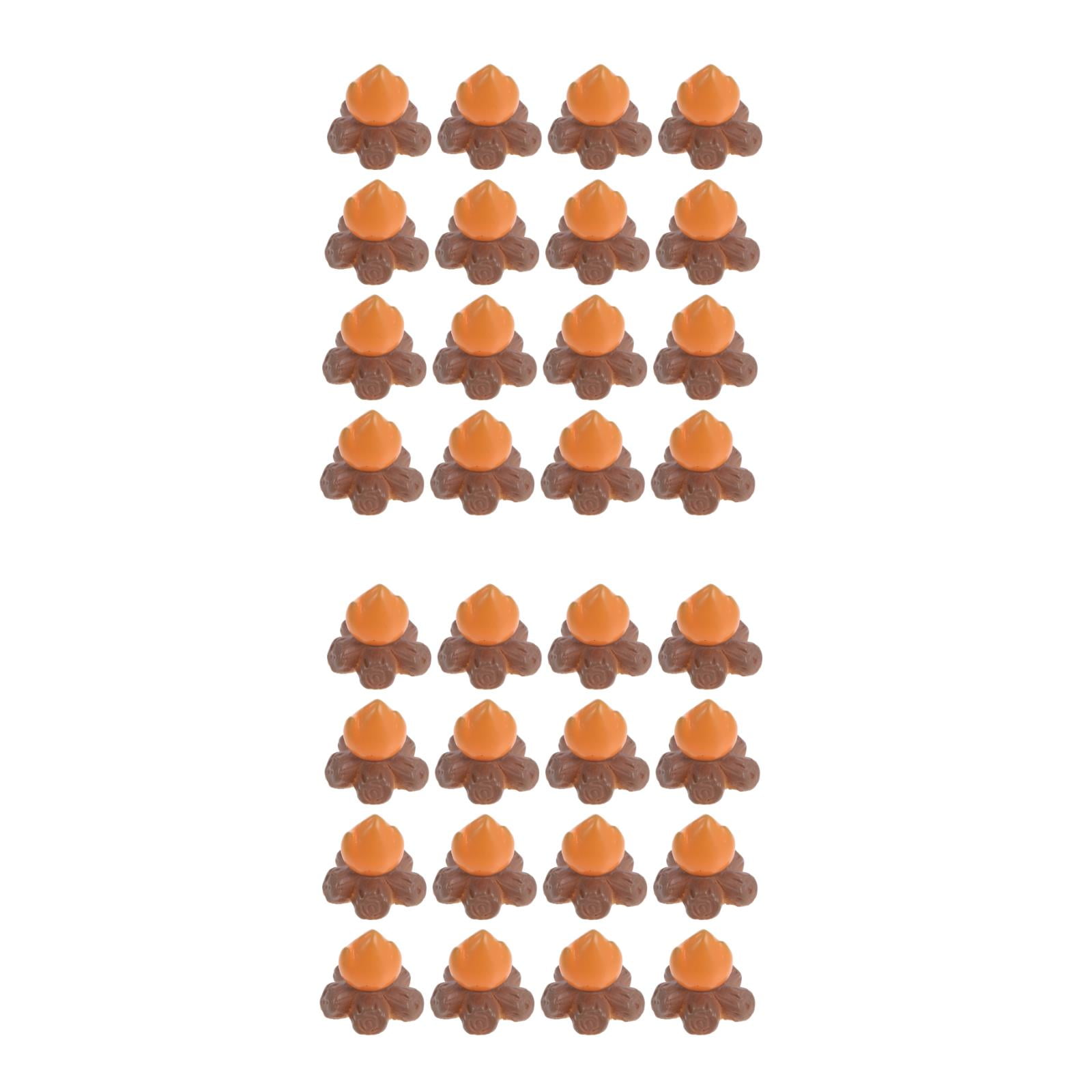 WORGEOUS 40 pcs Miniature Bonfire Models Resin Campfire Ornaments Micro ...