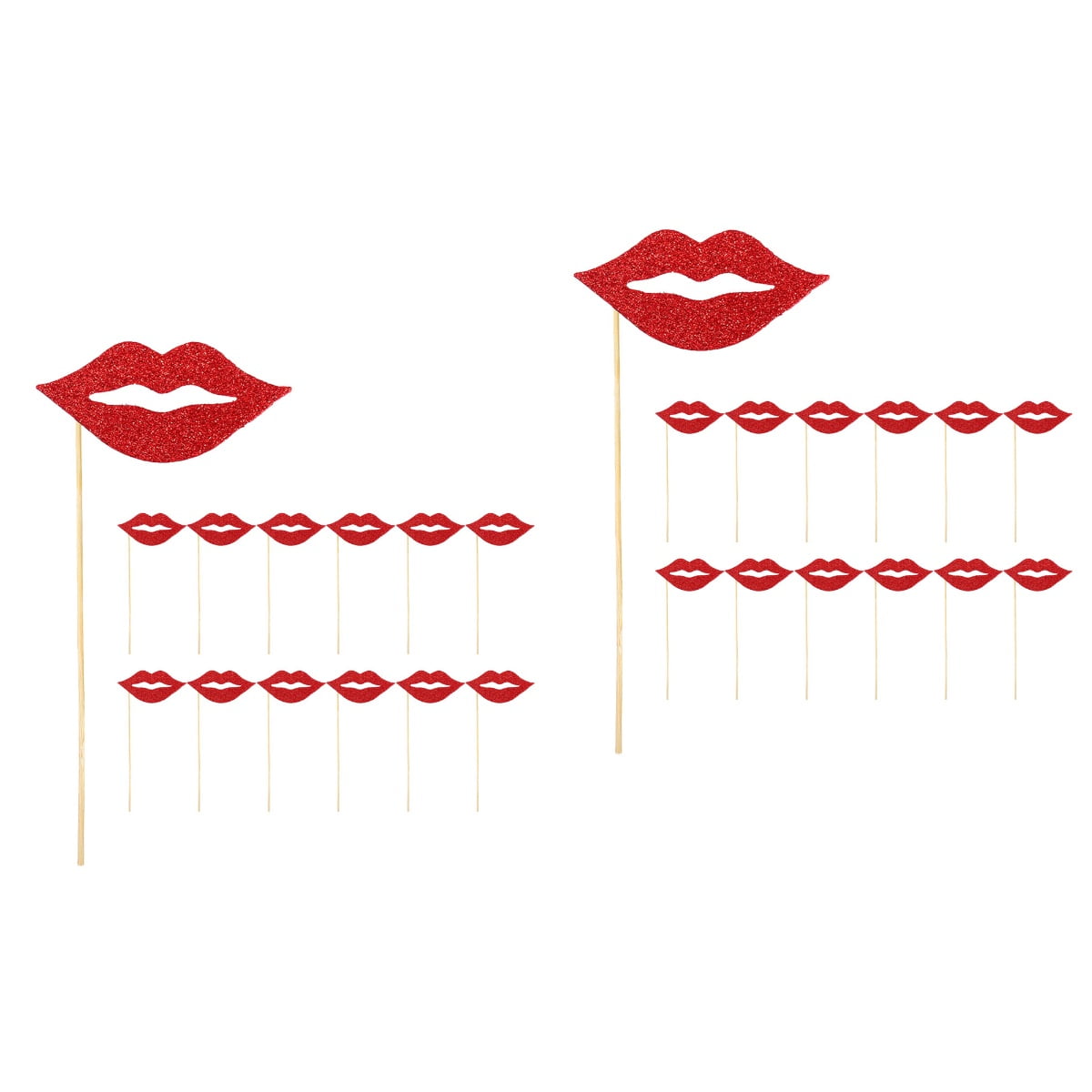 WORGEOUS 40 pcs Party Photo Booth Props Funny Lips Photo Booth Prop ...