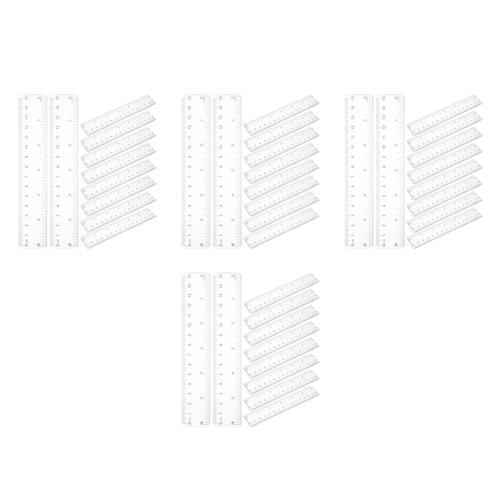 FUTUREORYY WORGEOUS 40 pcs Plastic Rulers Transparent Straight Edge ...