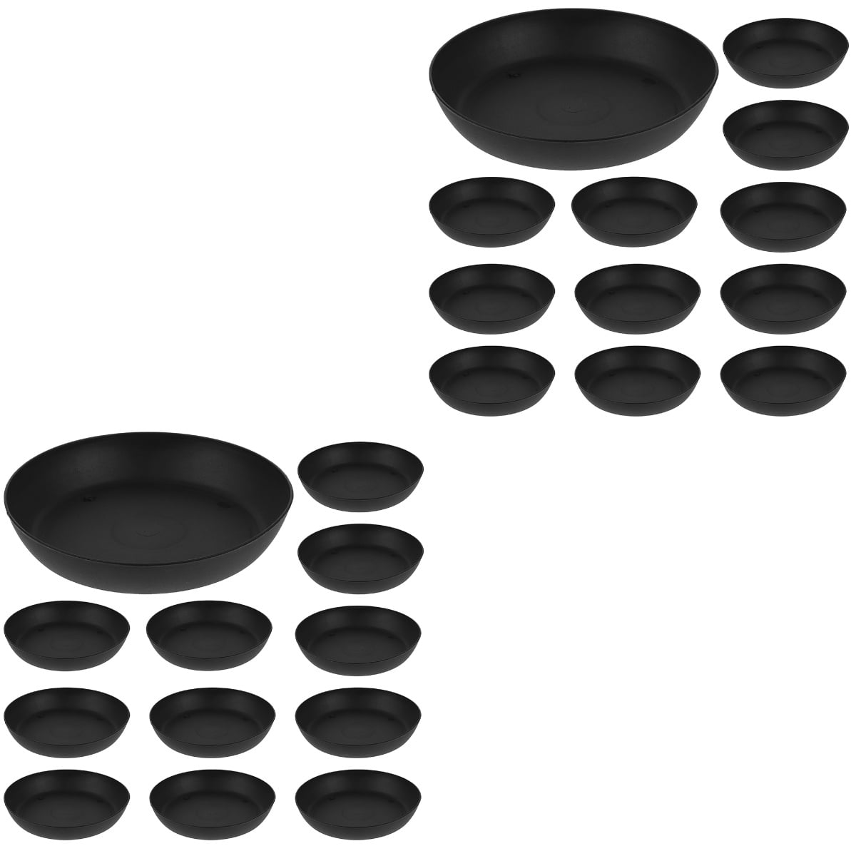 WORGEOUS 40 pcs Plastic Plant Drainage Trays Plastic Planter Pot ...