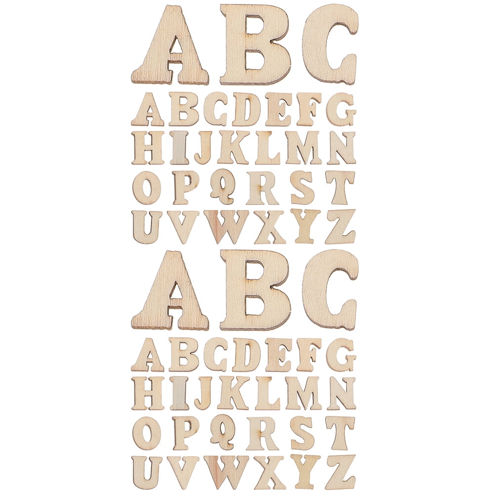 WORGEOUS 400 Pcs Log Letter Ornament for Decor Alphabet Letters Wall ...