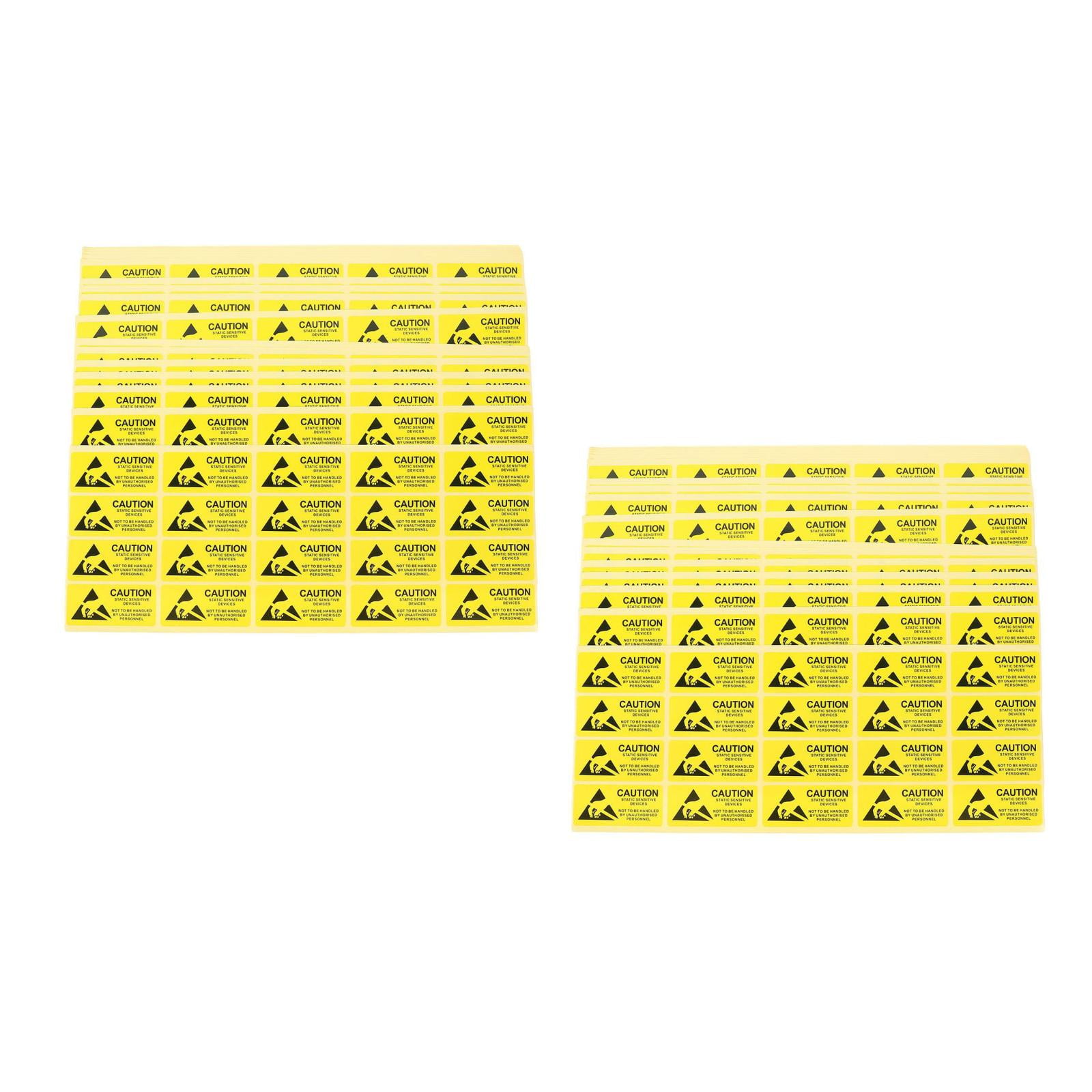 WORGEOUS 400 Pcs Static Stickers Electrostatic Devices Warning Stickers ...