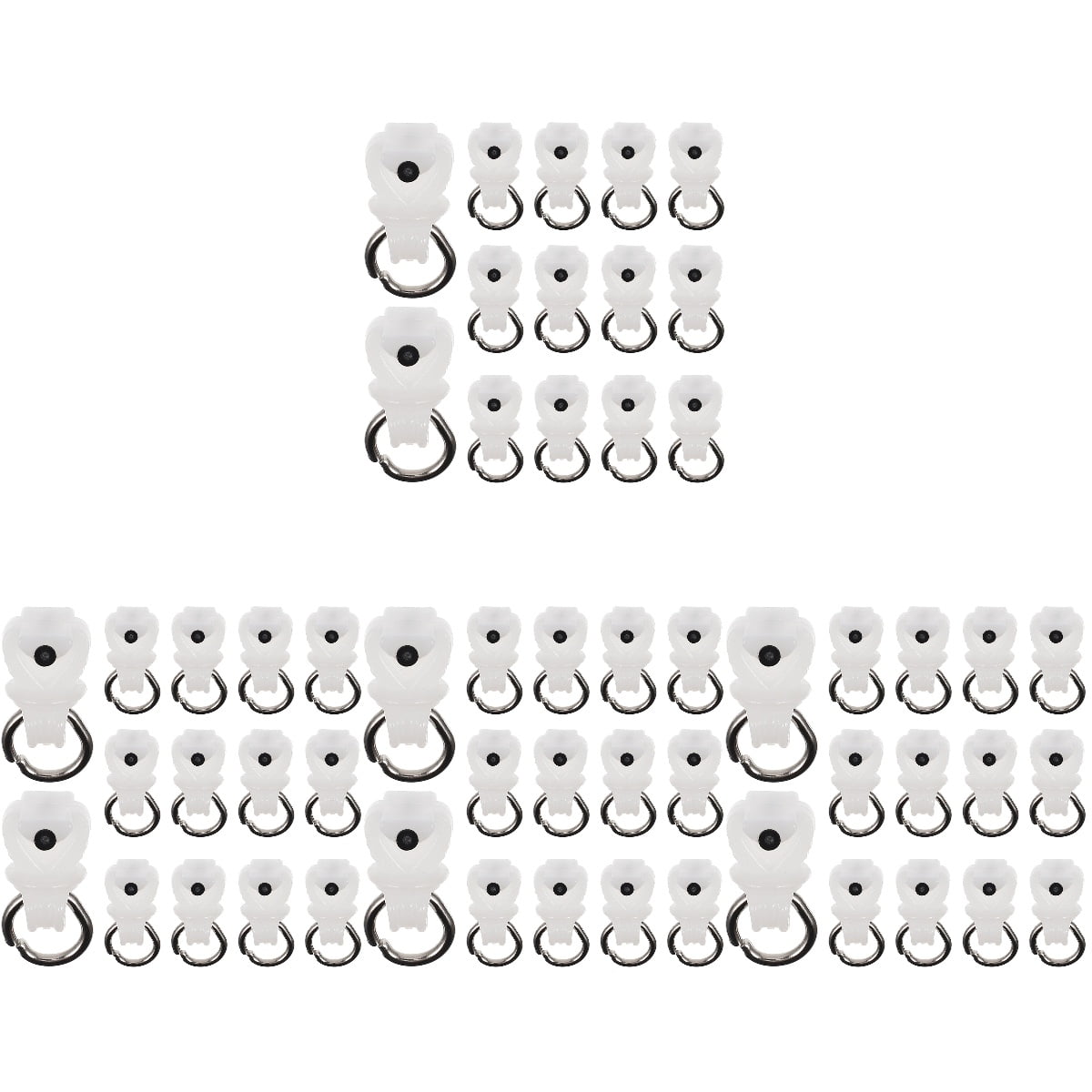 WORGEOUS 400 pcs Curtain Track Gliders Drapery Rail Sliding Glider ...
